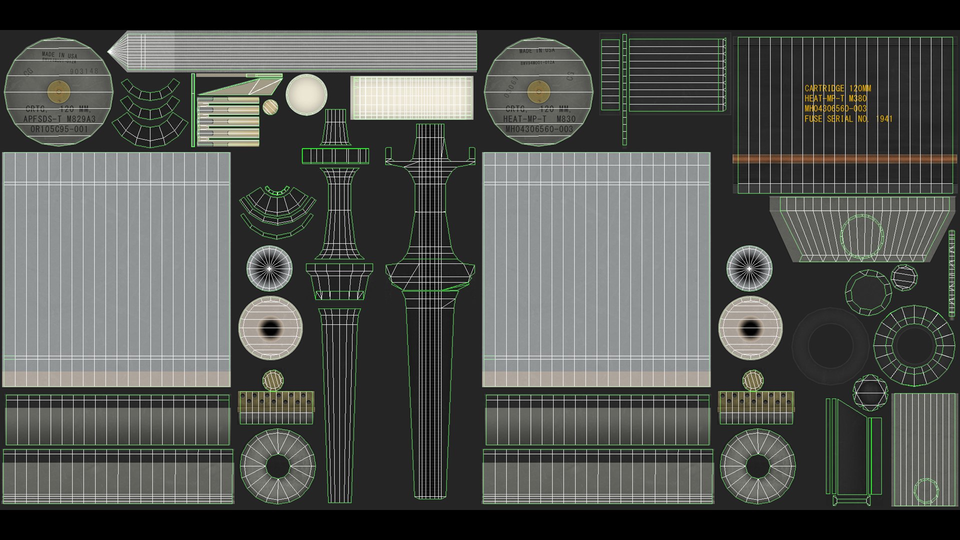 3d Model 120mm Tank Shells