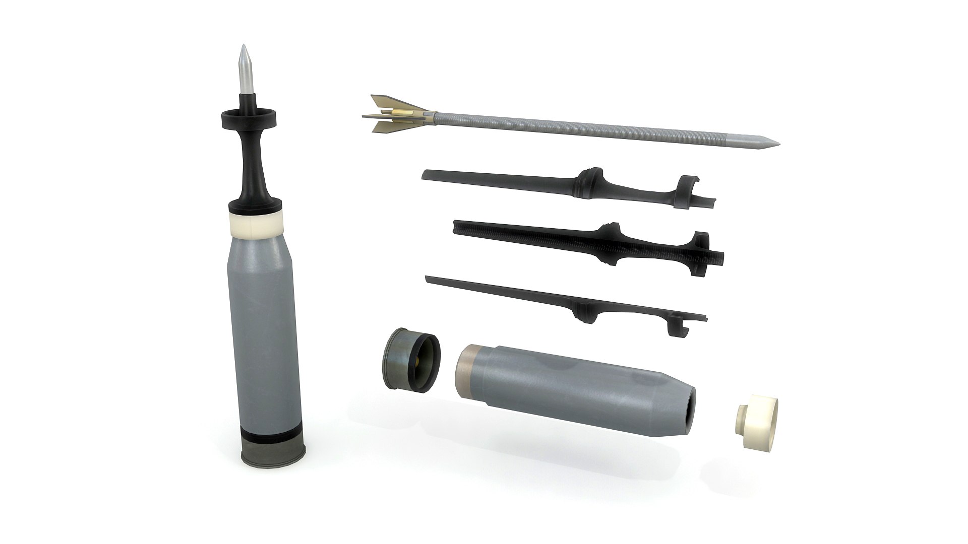 3d Model 120mm Tank Shells