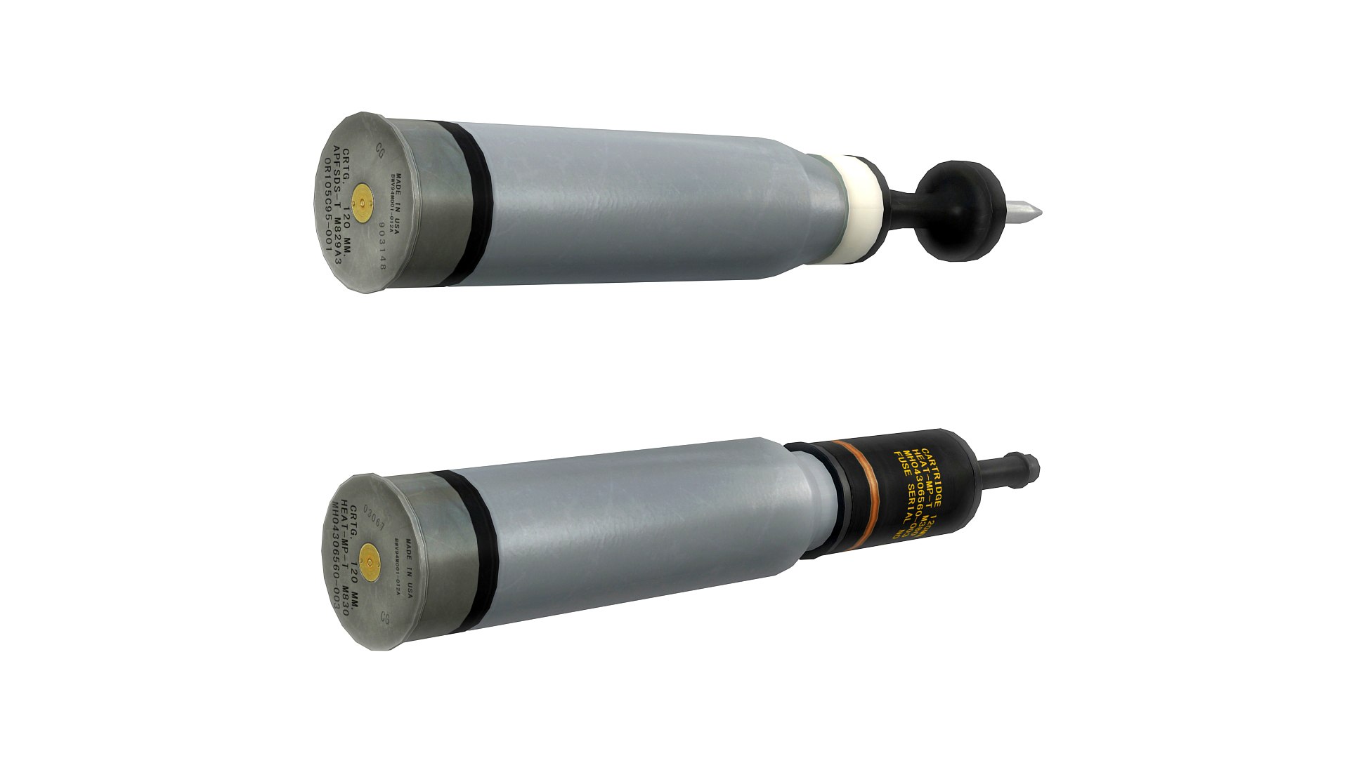 3d Model 120mm Tank Shells