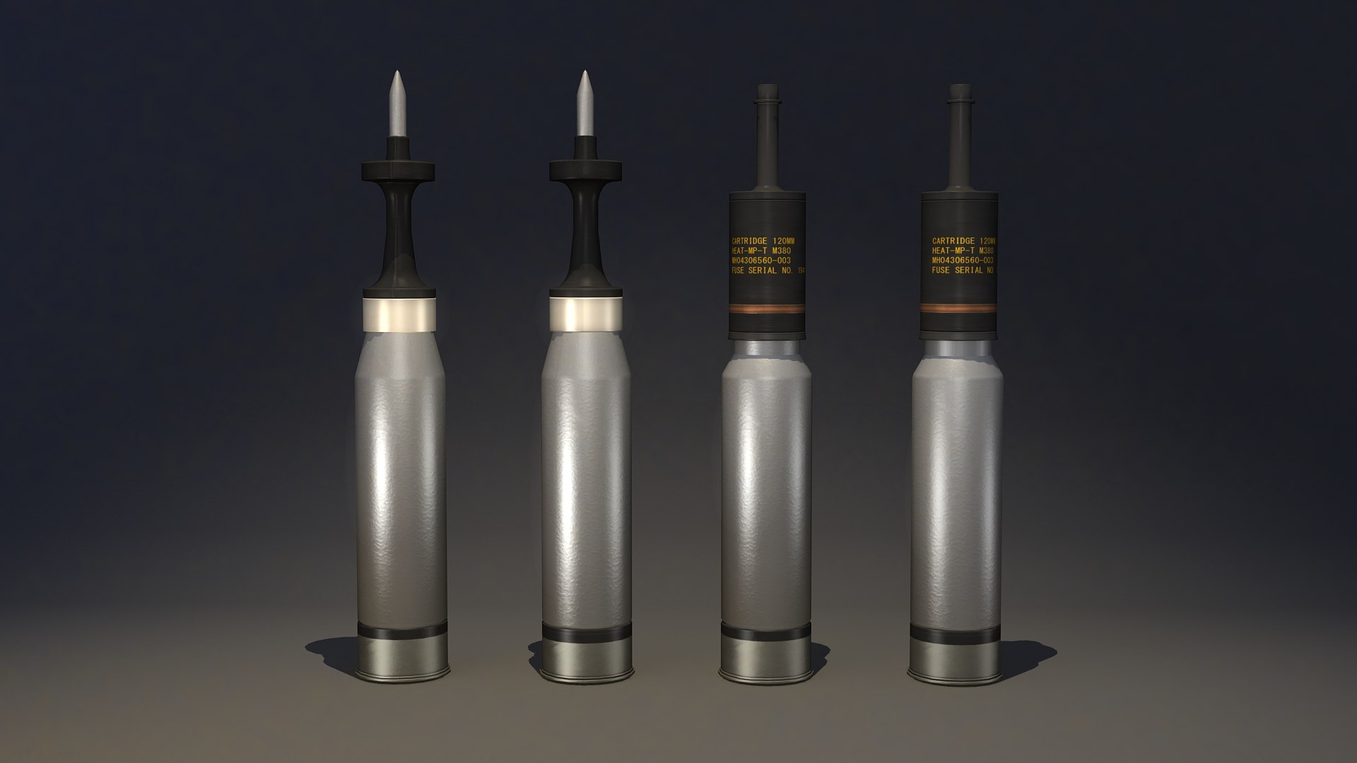 3d Model 120mm Tank Shells