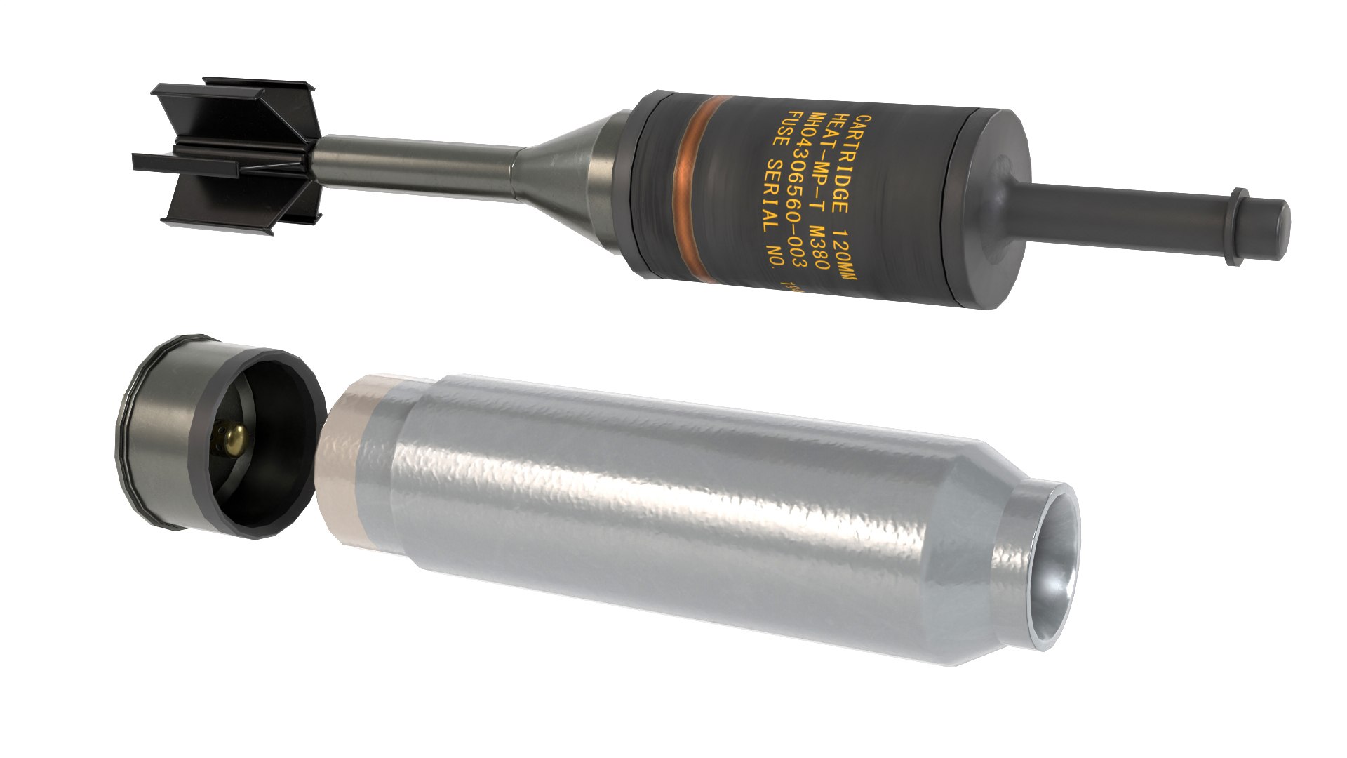 3d Model 120mm Tank Shells