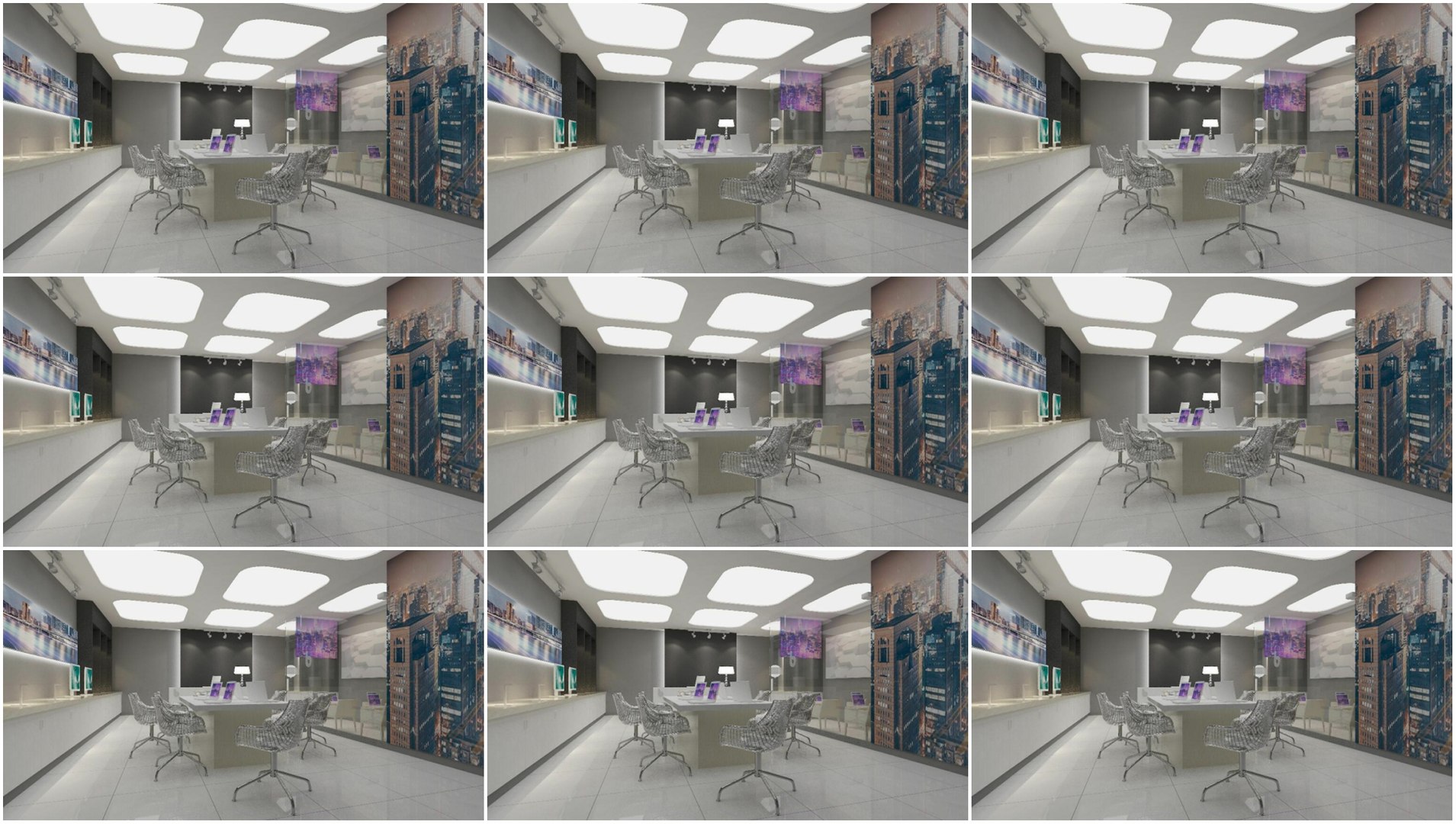 3D Office Office Large office Office Hall Office roaming Modern office ...
