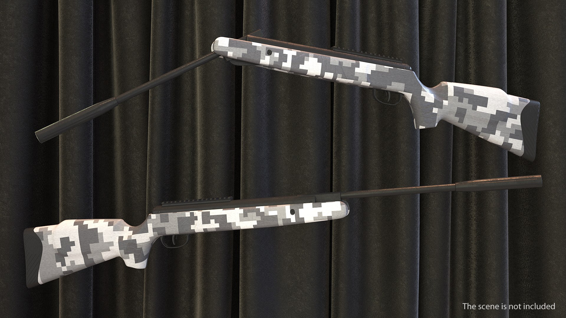 3D Model Camouflage Air Rifle Generic - TurboSquid 1442736