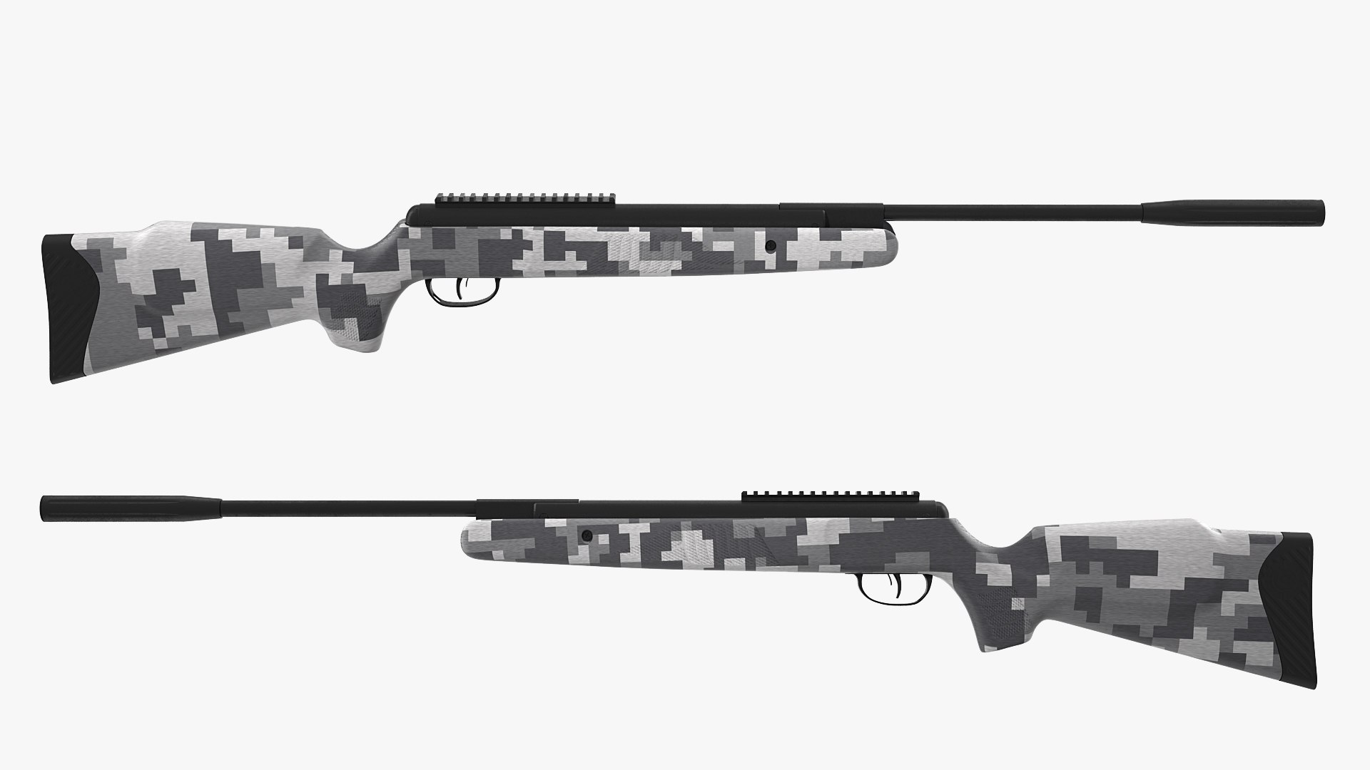 3D Model Camouflage Air Rifle Generic - TurboSquid 1442736