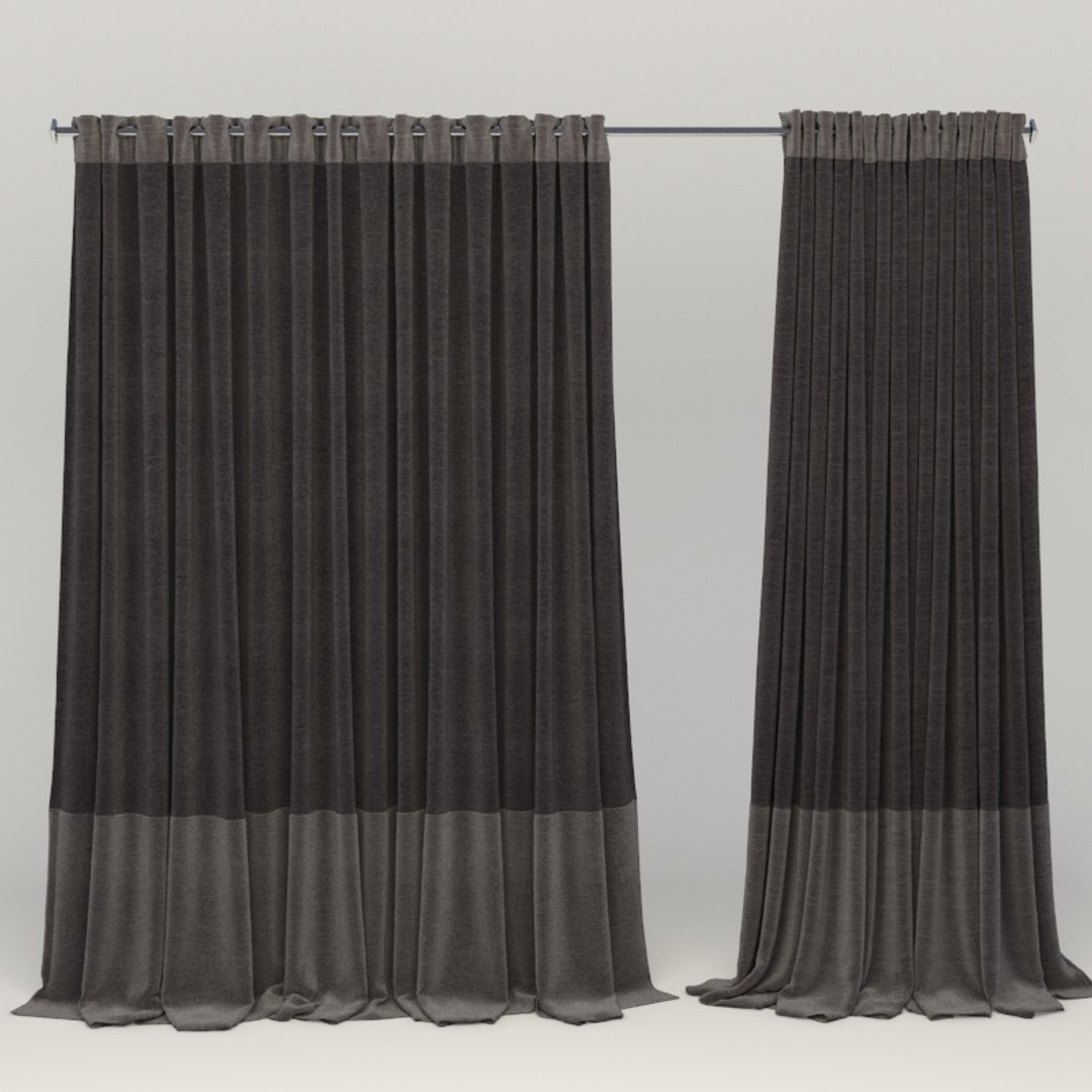 3d curtain model