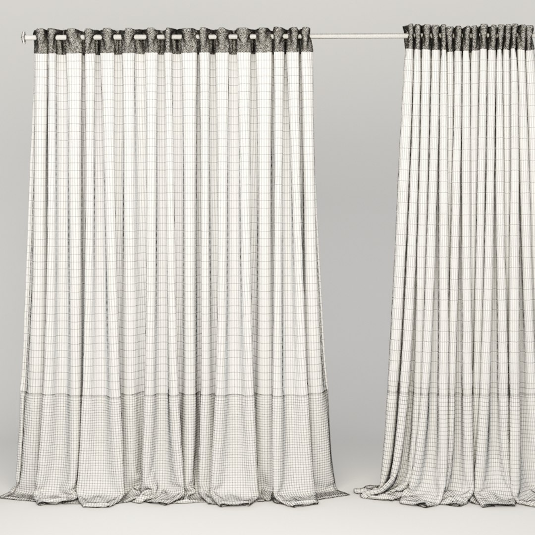 3d curtain model