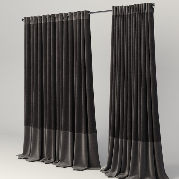 3d curtain model