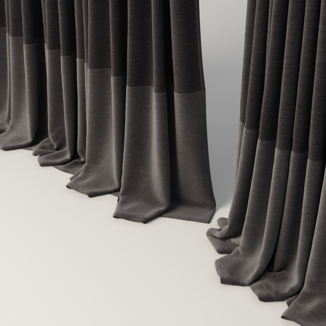 3d curtain model