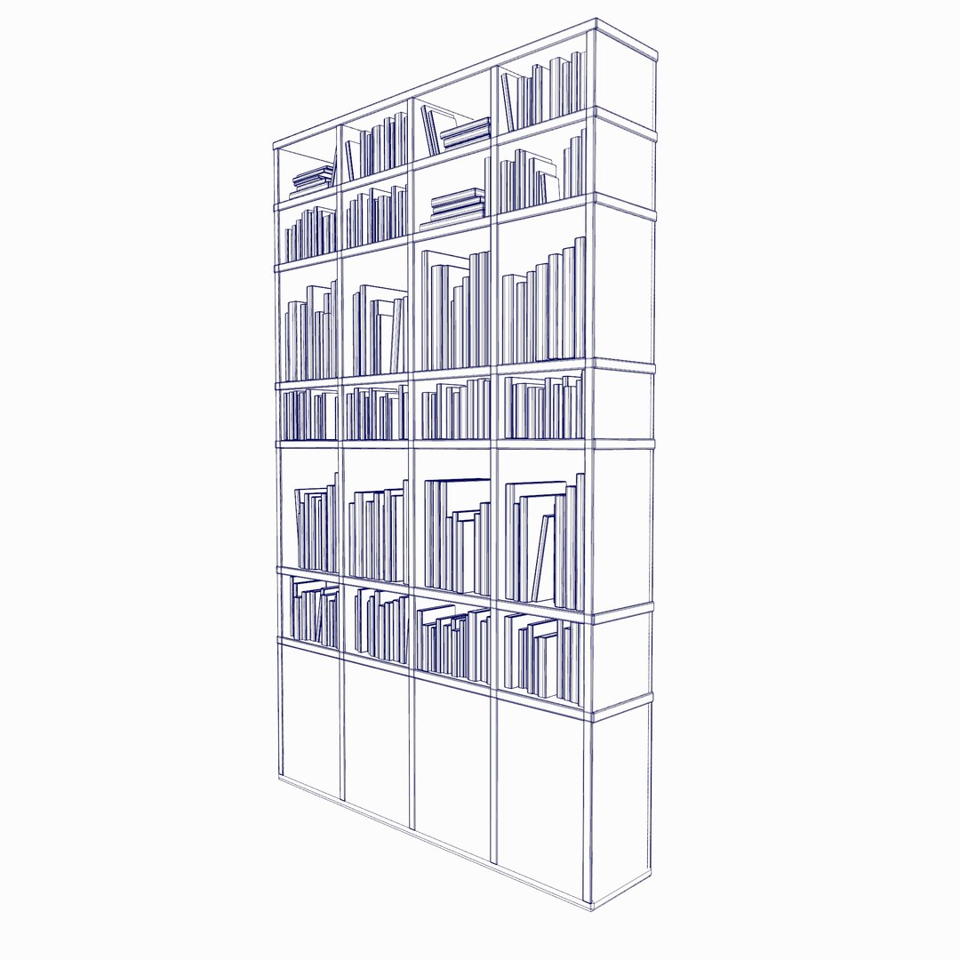 Standard Bookshelf Model - TurboSquid 2420959