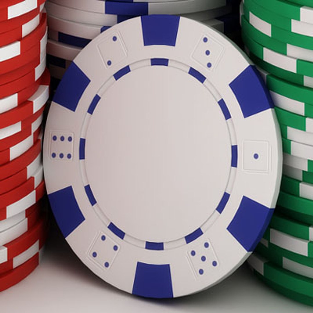 poker chips stack 3d model