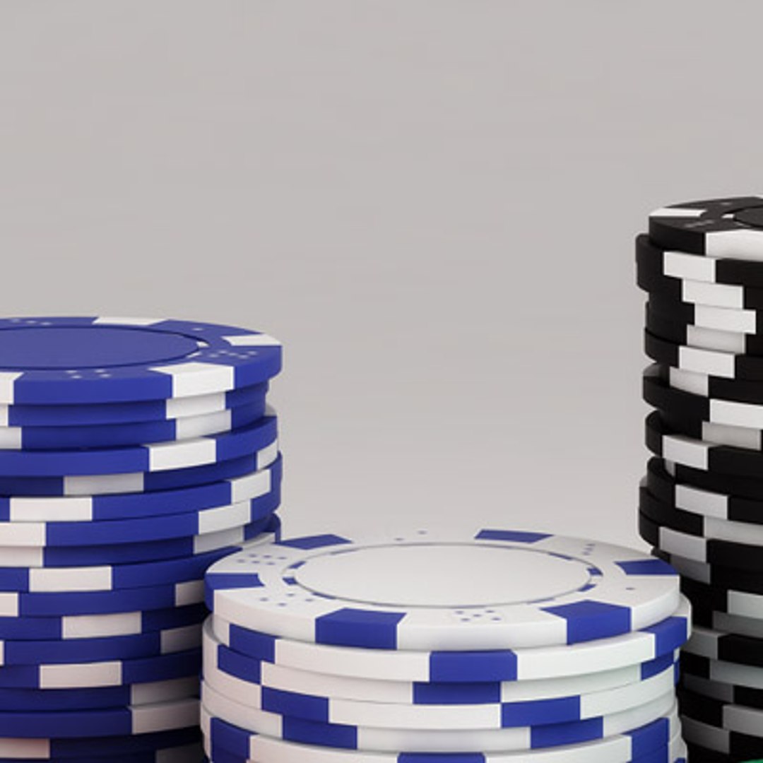 poker chips stack 3d model