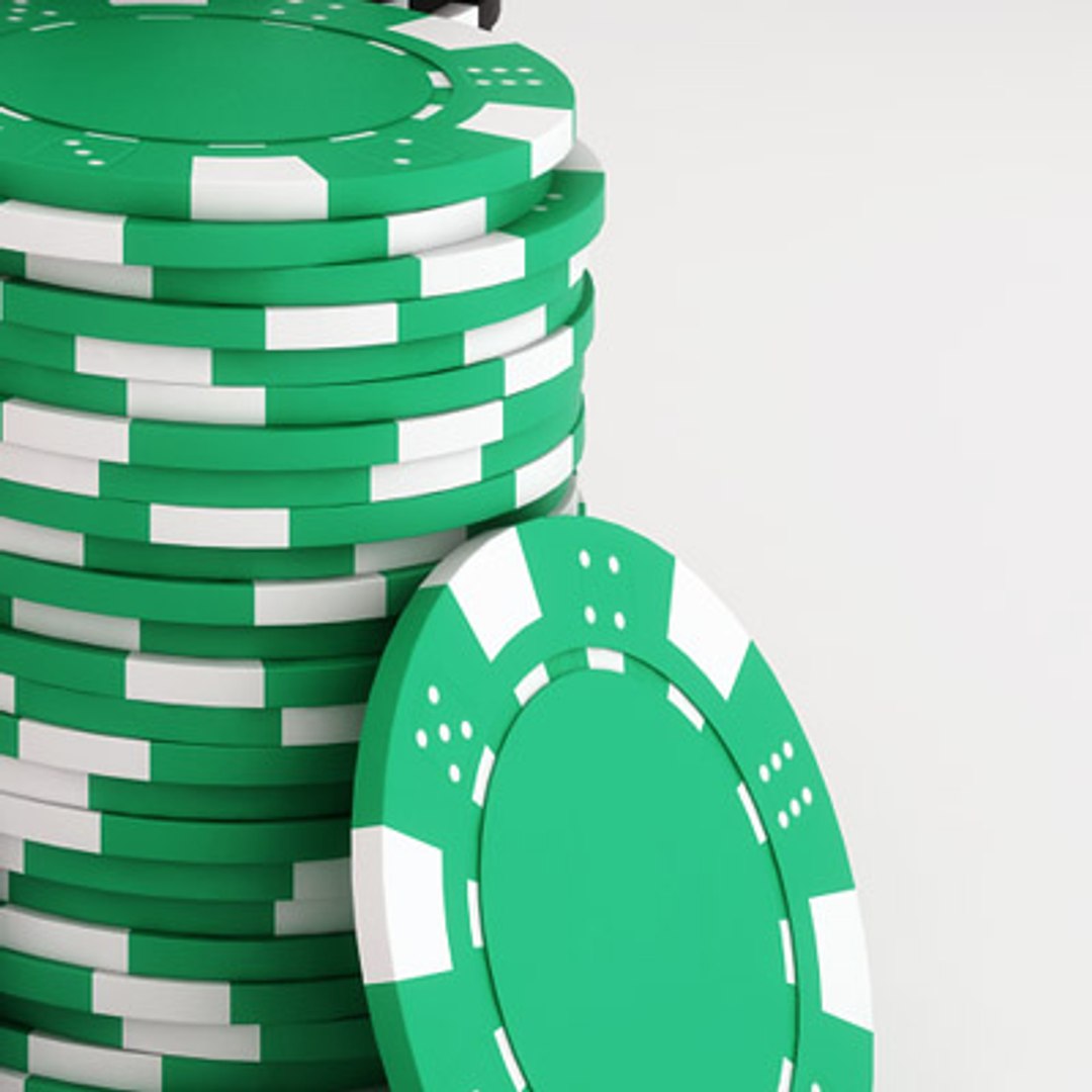 poker chips stack 3d model