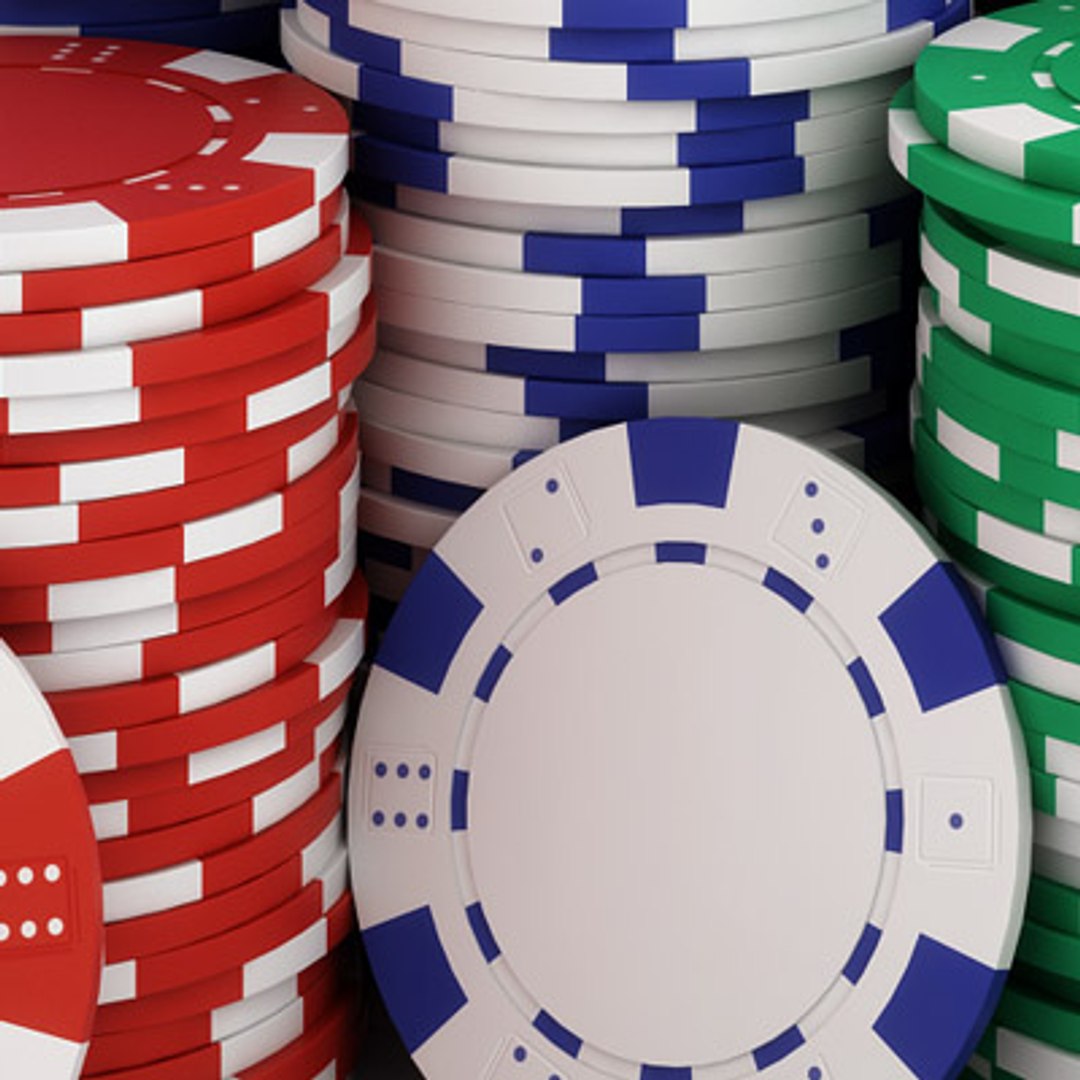 poker chips stack 3d model