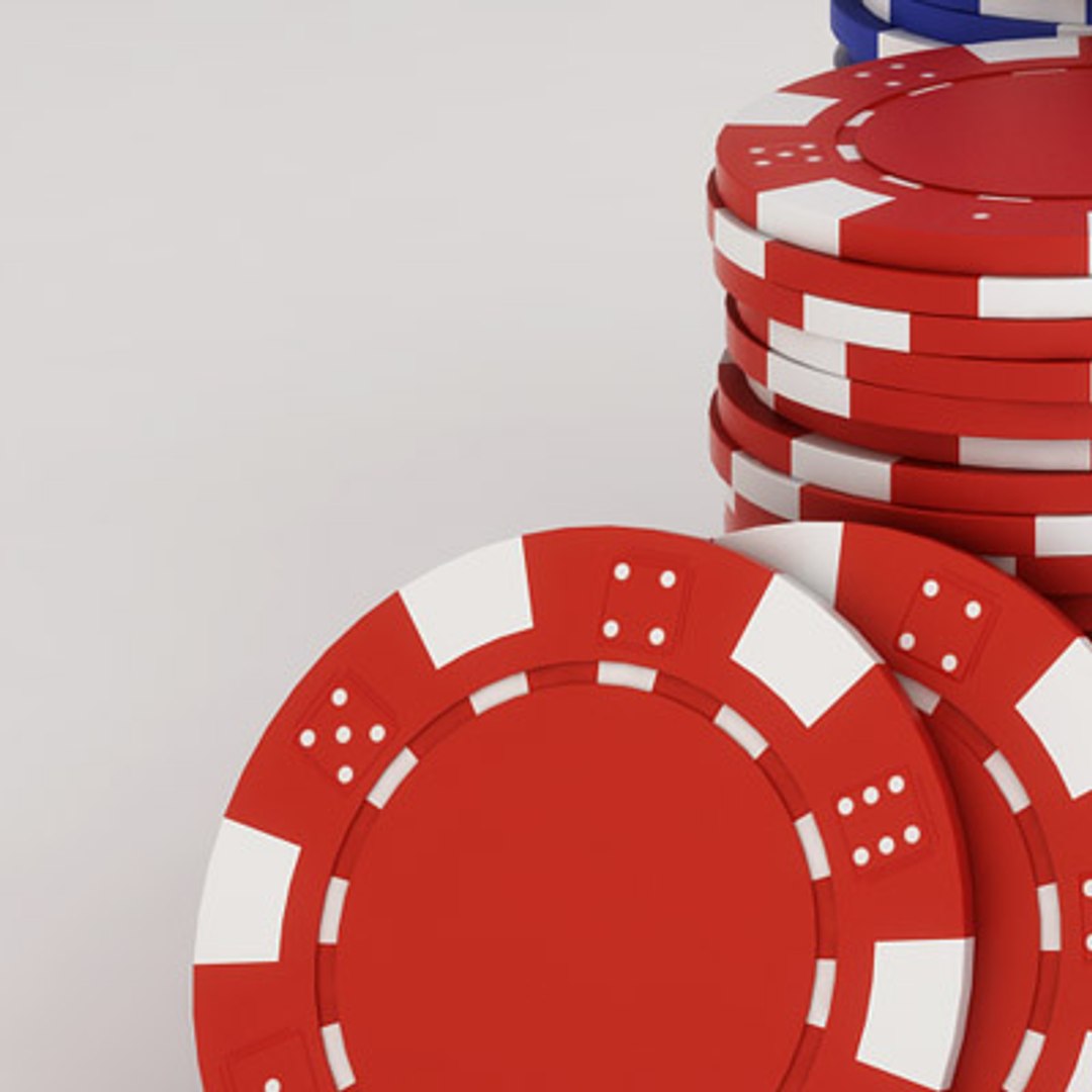 poker chips stack 3d model