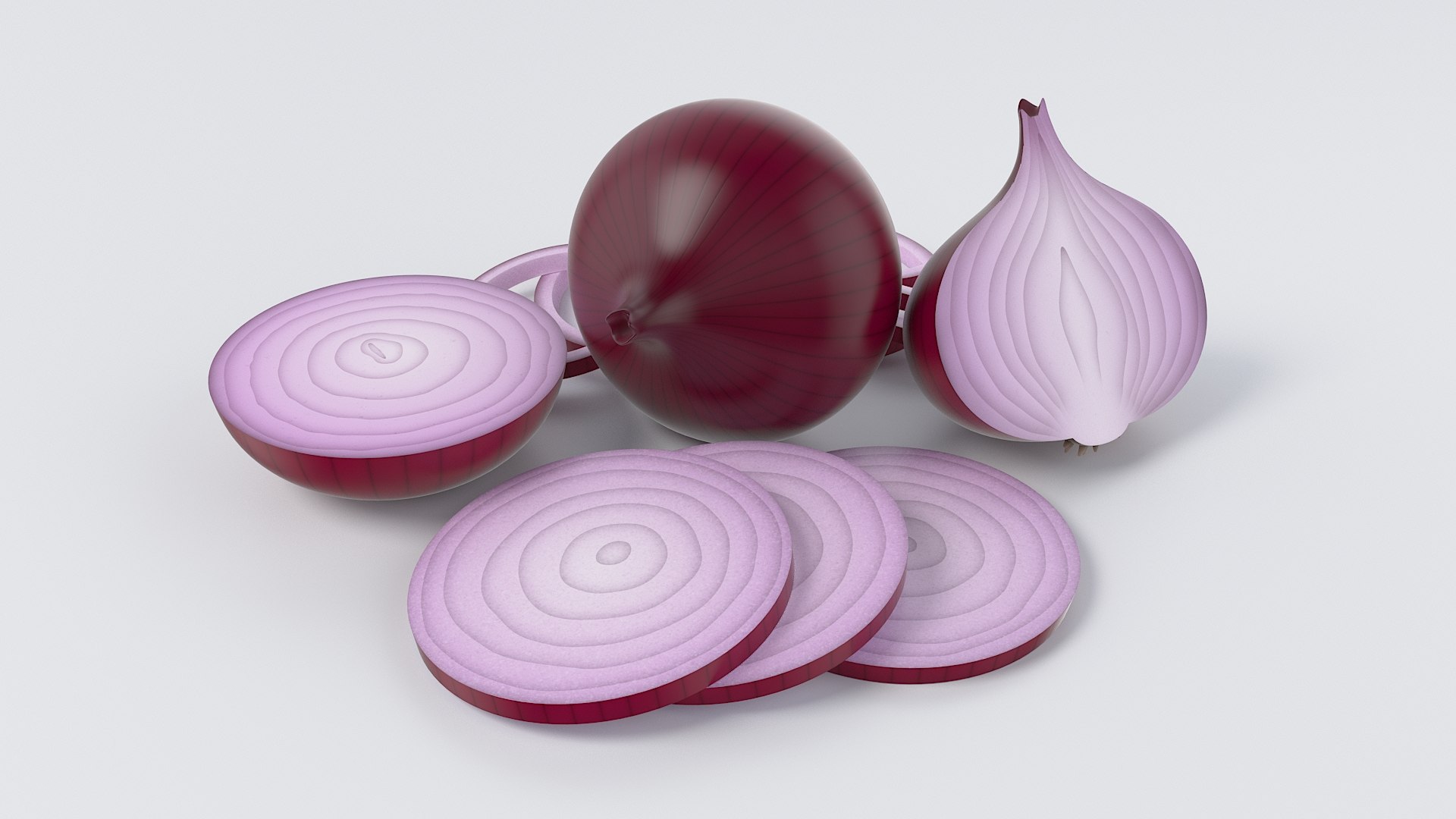 Cartoon Red Onion 3D Model - TurboSquid 2070382