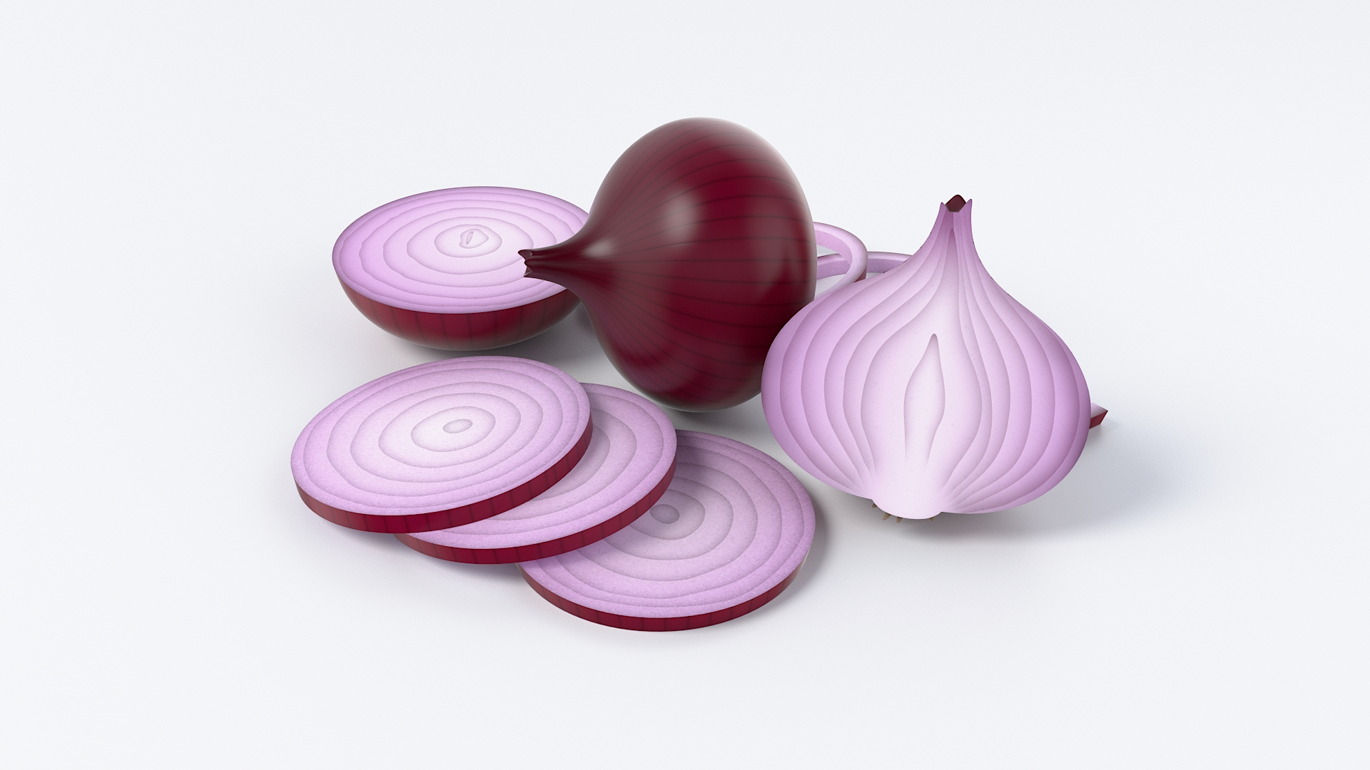 Cartoon Red Onion 3D Model - TurboSquid 2070382