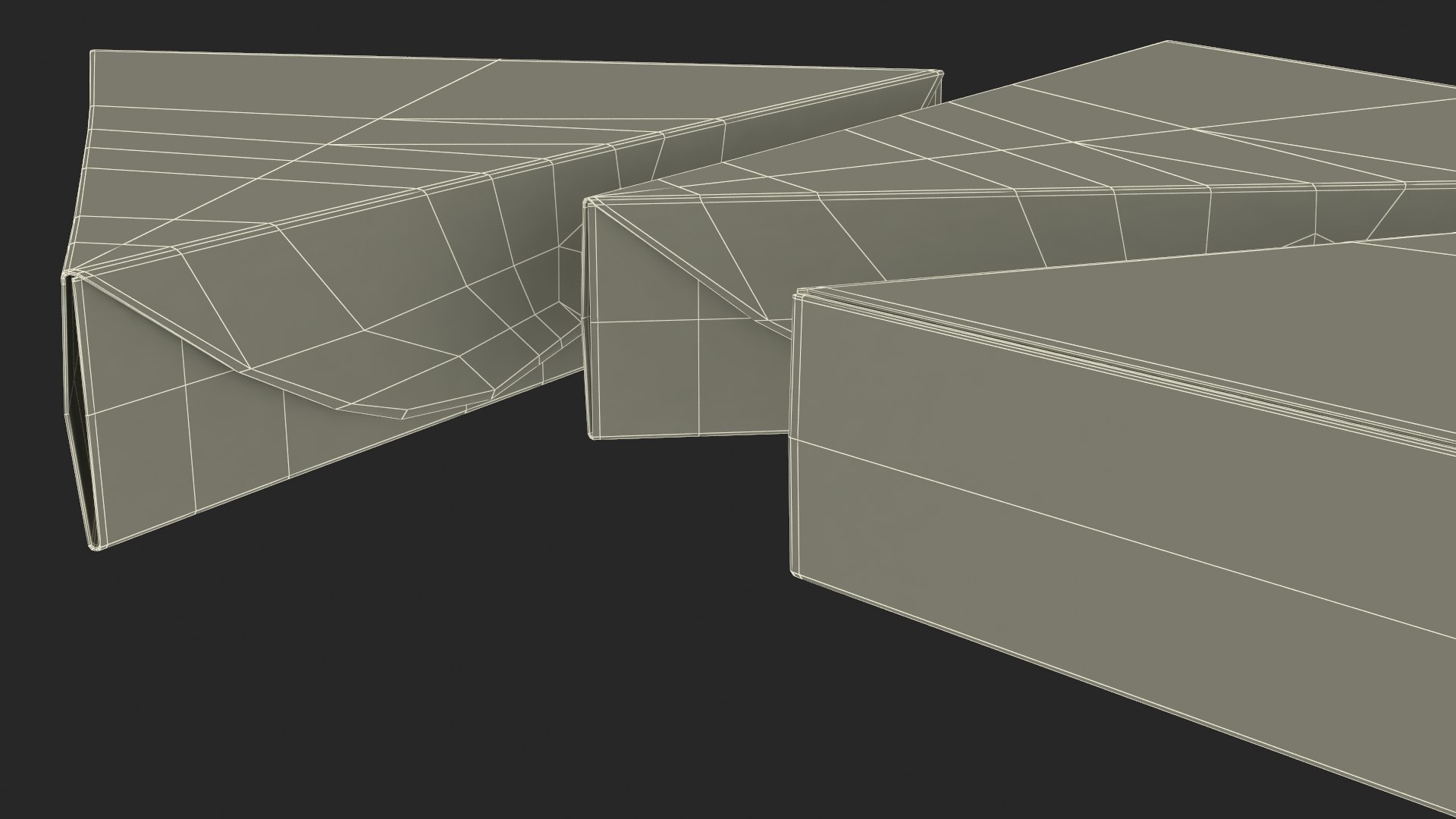 Triangle Pizza Slice Packaging Boxes Set 3D model - TurboSquid 2154611