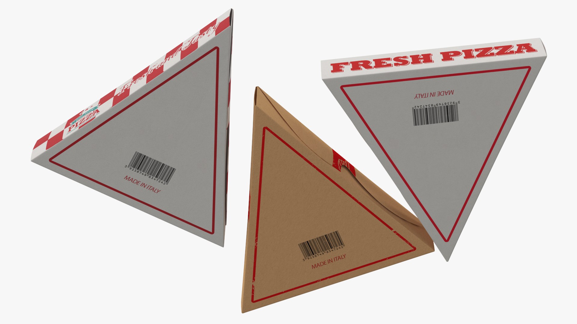 Triangle Pizza Slice Packaging Boxes Set 3D model - TurboSquid 2154611