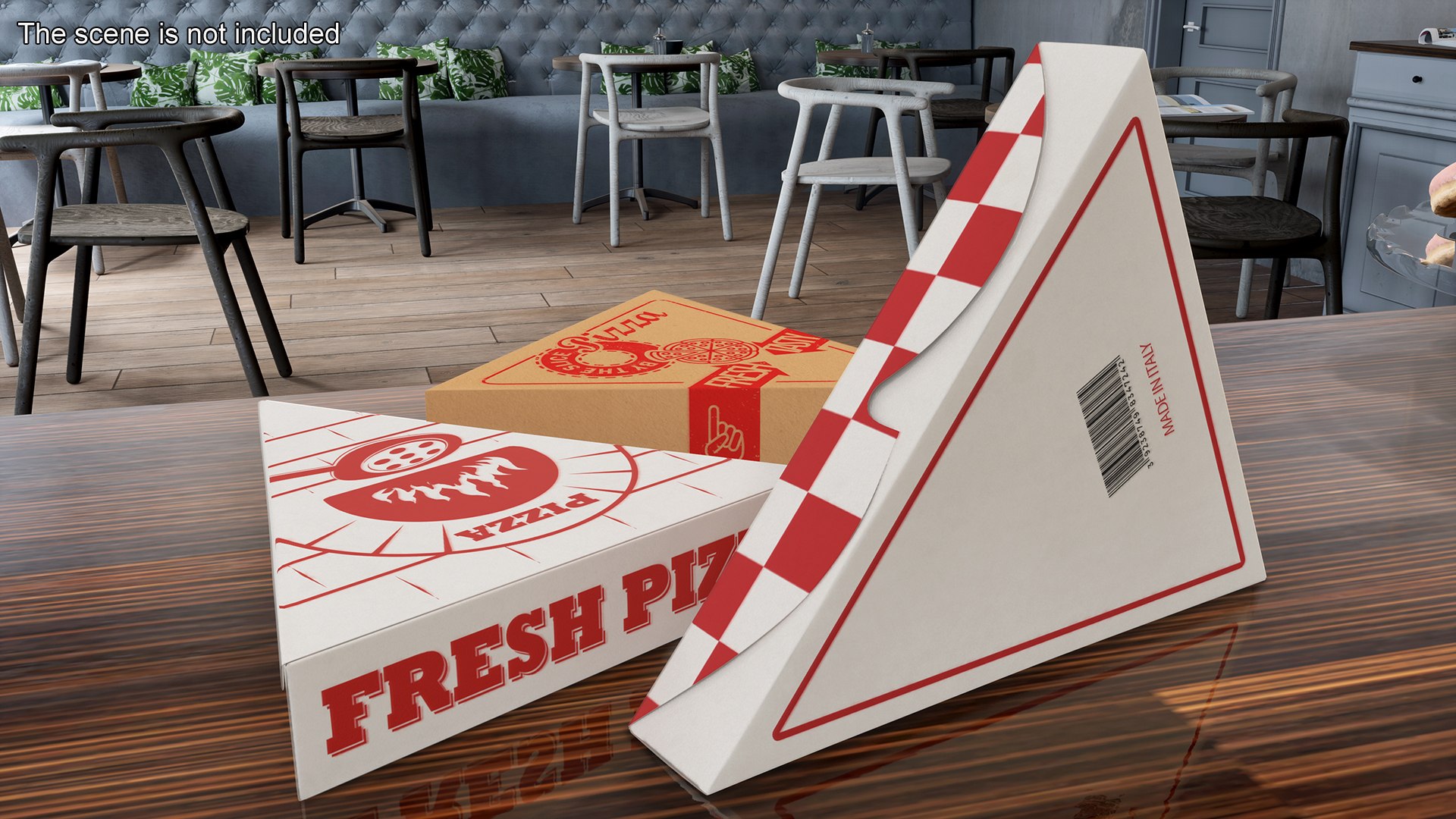 Triangle Pizza Slice Packaging Boxes Set 3D Model - TurboSquid 2154611