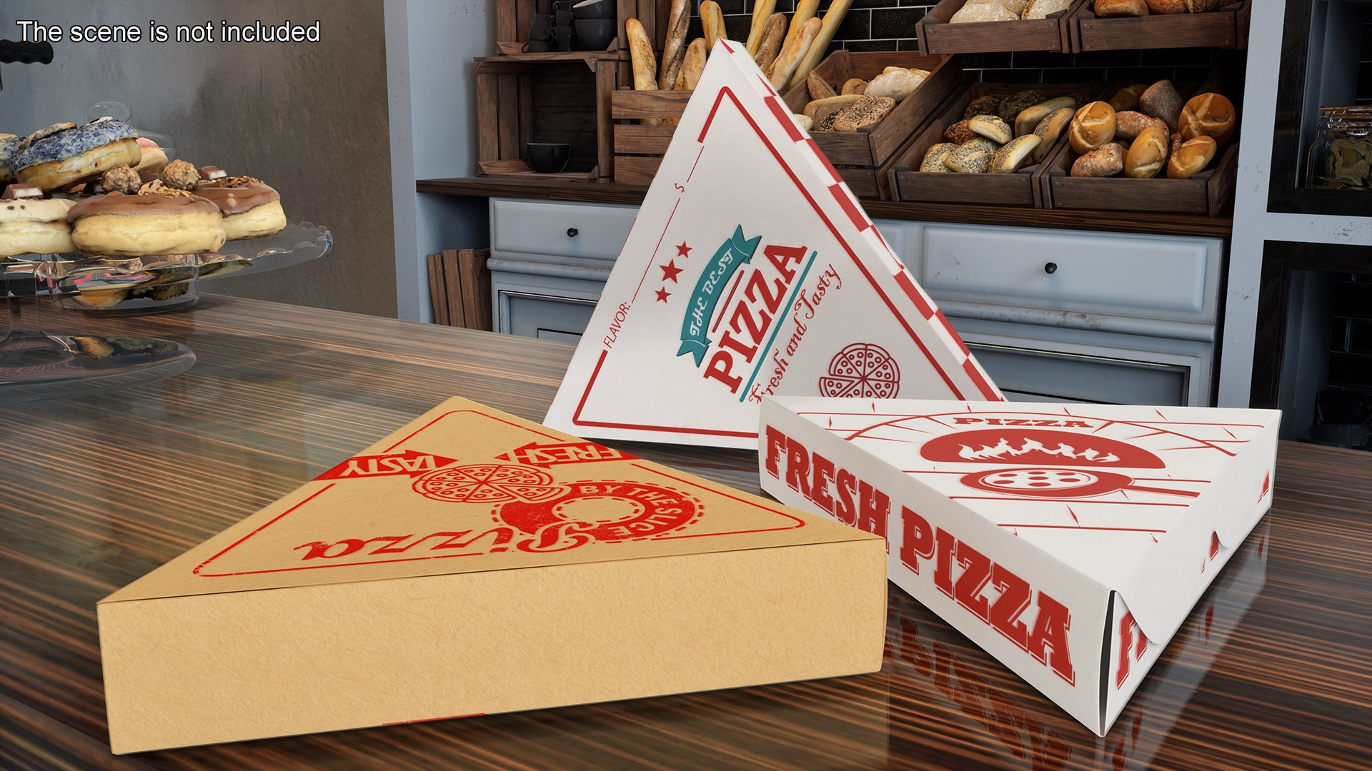 Triangle Pizza Slice Packaging Boxes Set 3D Model - TurboSquid 2154611