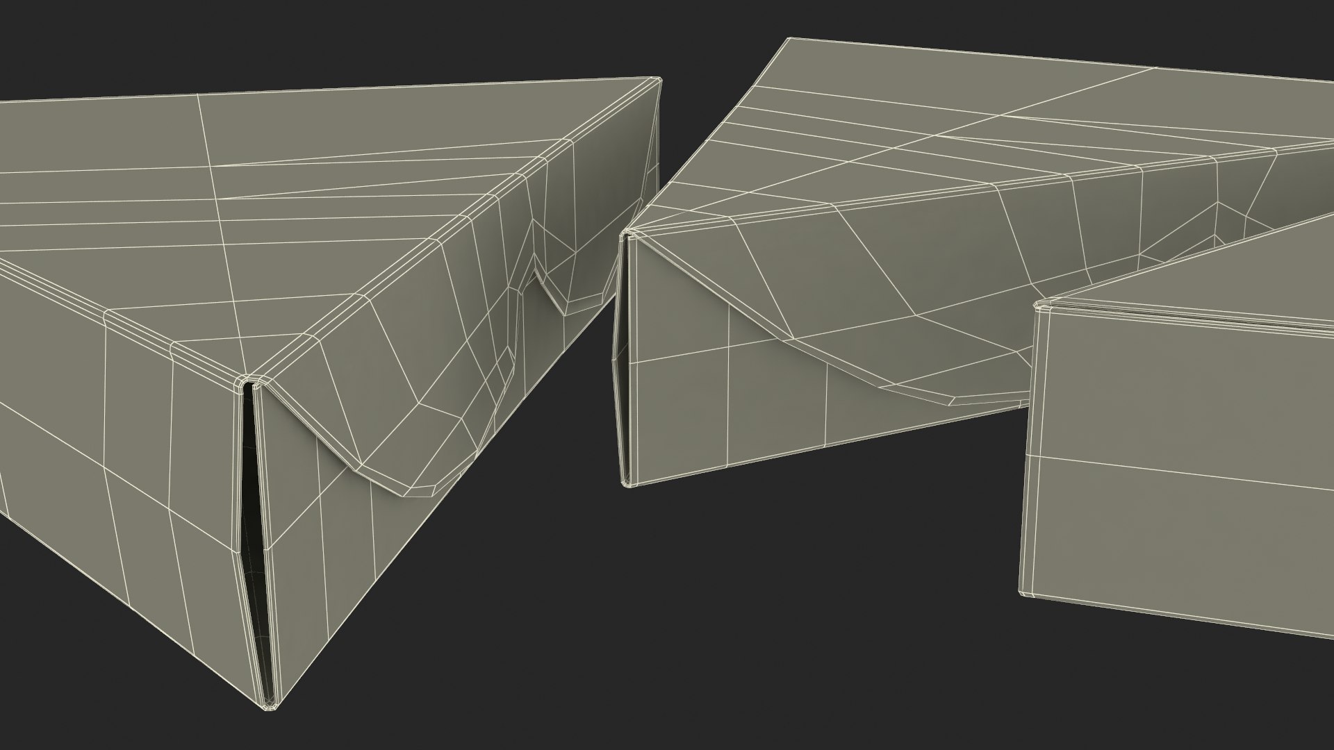 Triangle Pizza Slice Packaging Boxes Set 3D model - TurboSquid 2154611