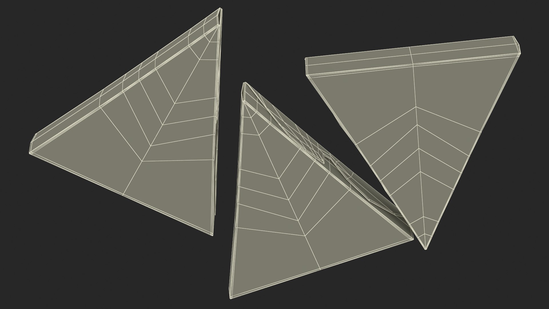 Triangle Pizza Slice Packaging Boxes Set 3D model - TurboSquid 2154611