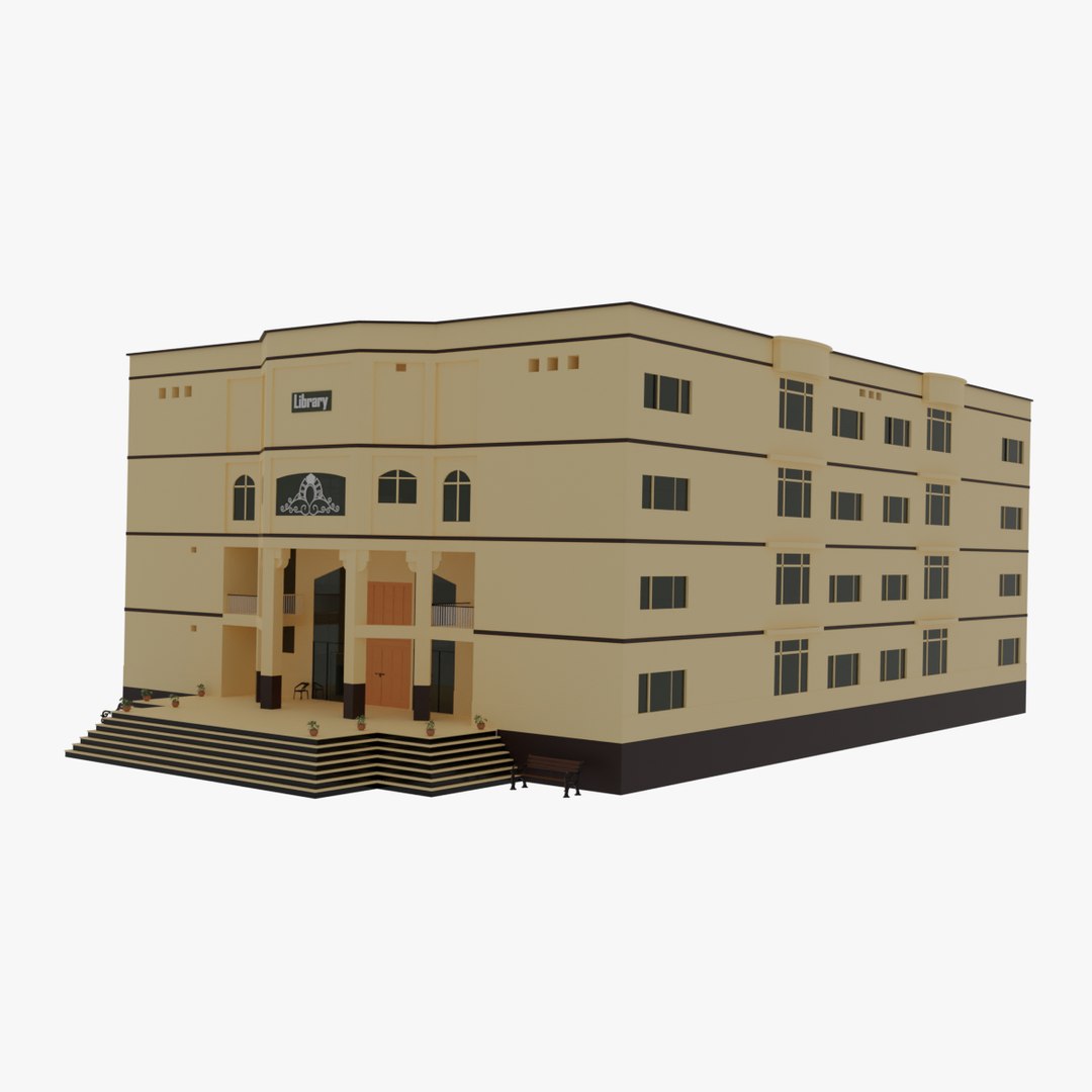 Library 3D model - TurboSquid 2169271