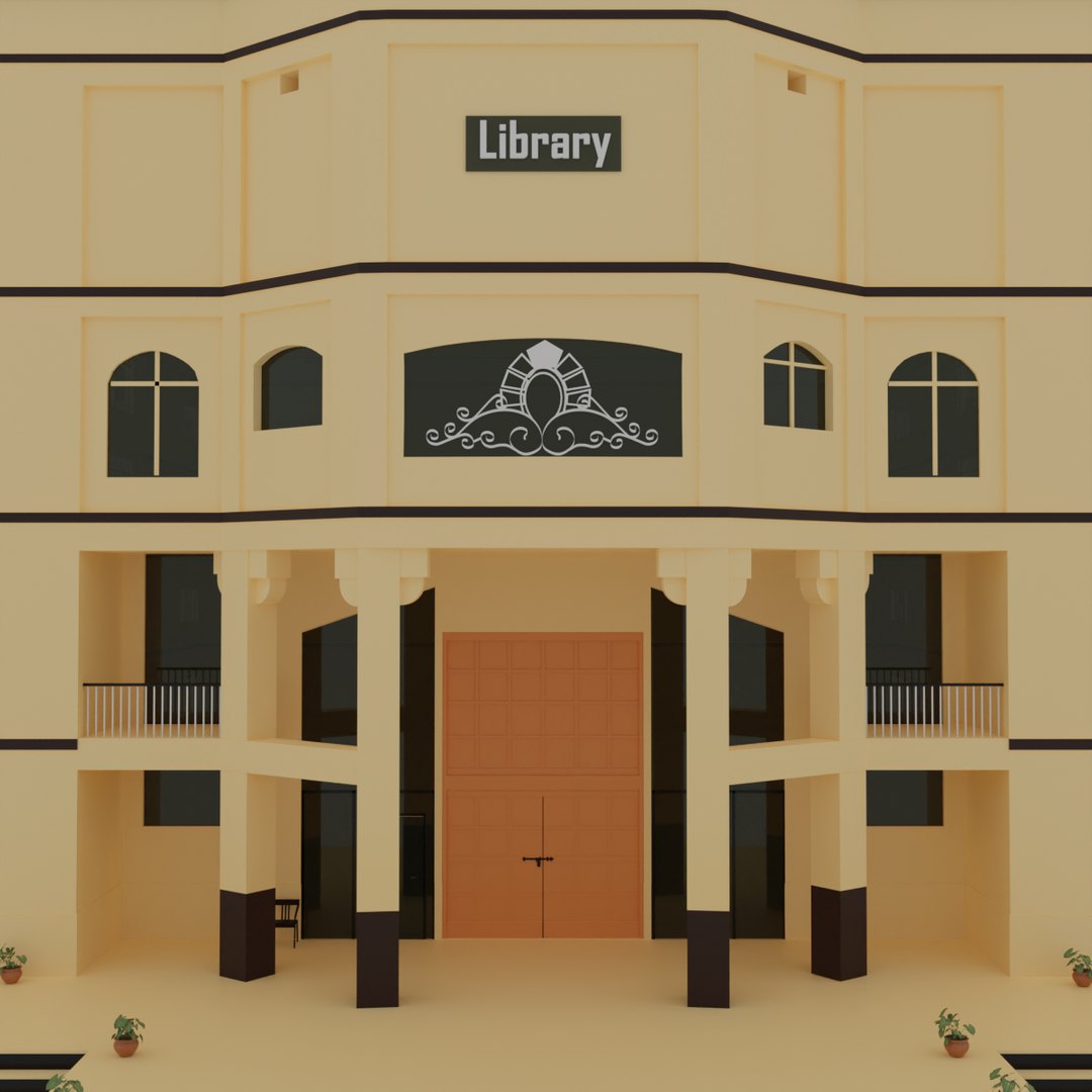 Library 3D Model - TurboSquid 2169271