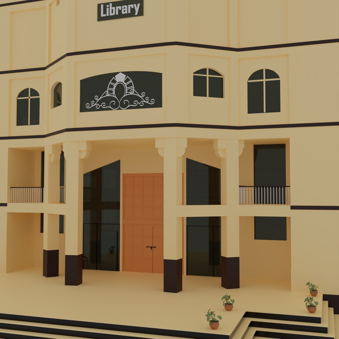 Library 3D Model - TurboSquid 2169271