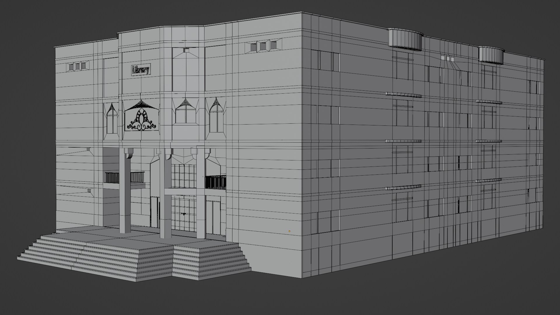 Library 3D Model - TurboSquid 2169271