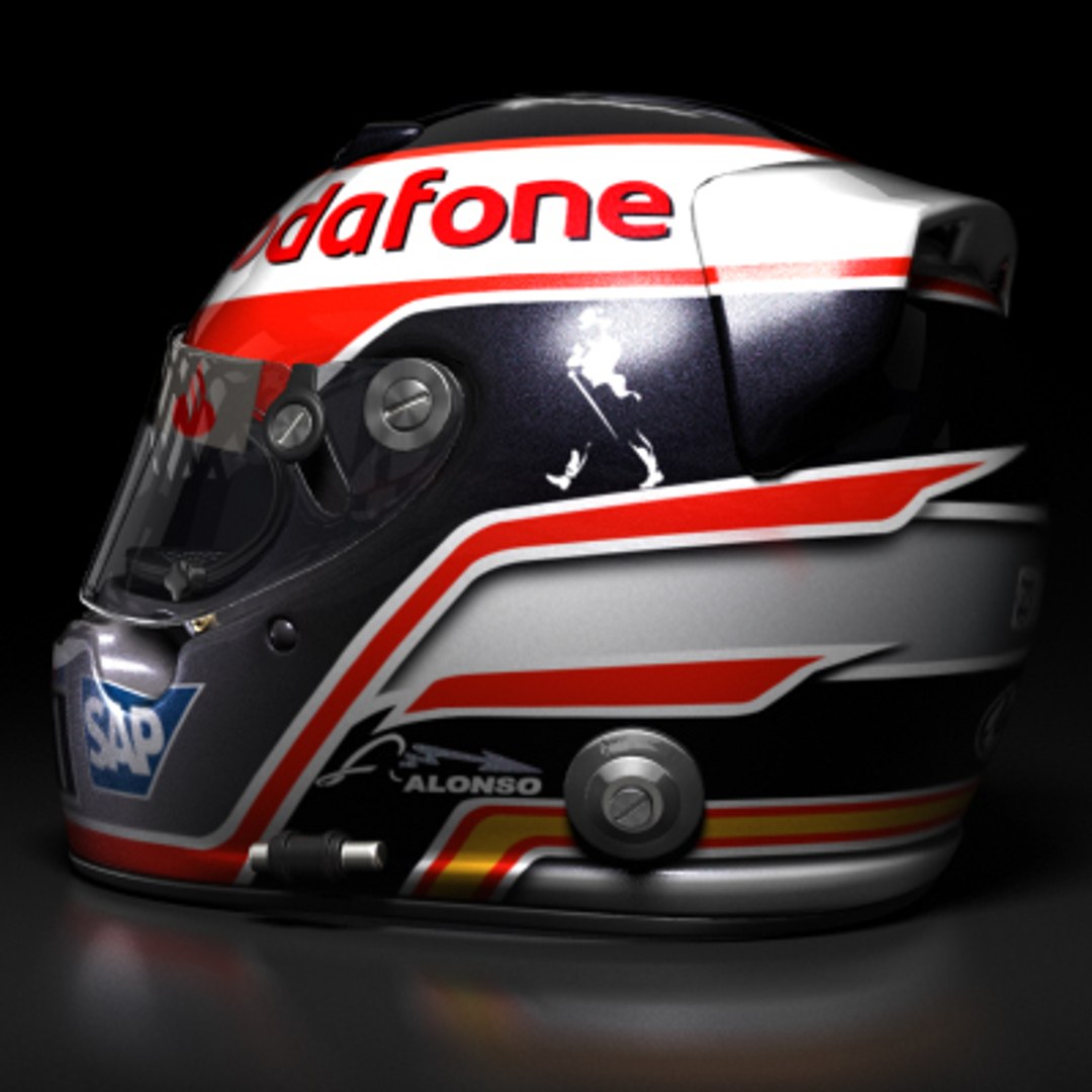 Fernando Alonso Helmet 3d Max