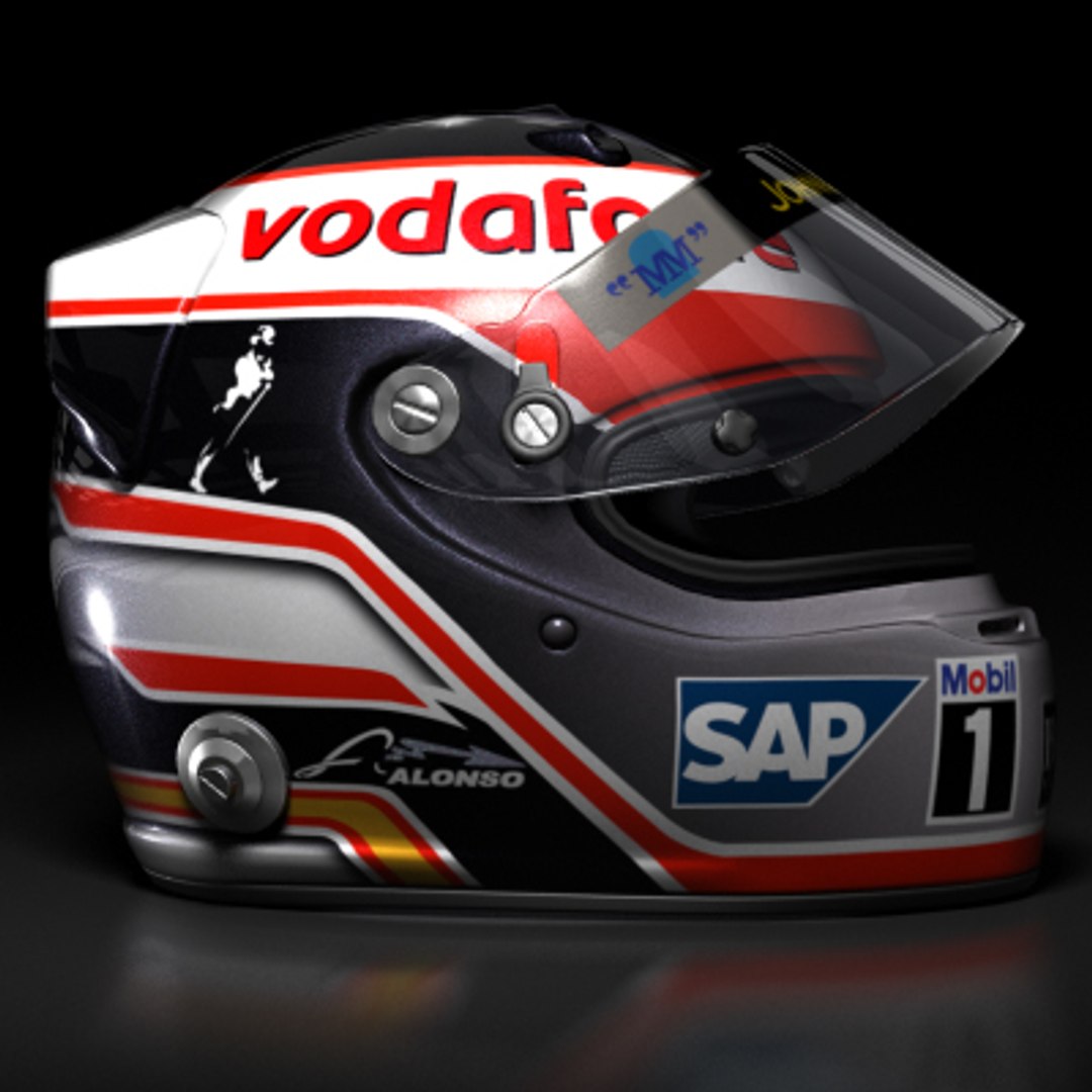 Fernando Alonso Helmet 3d Max