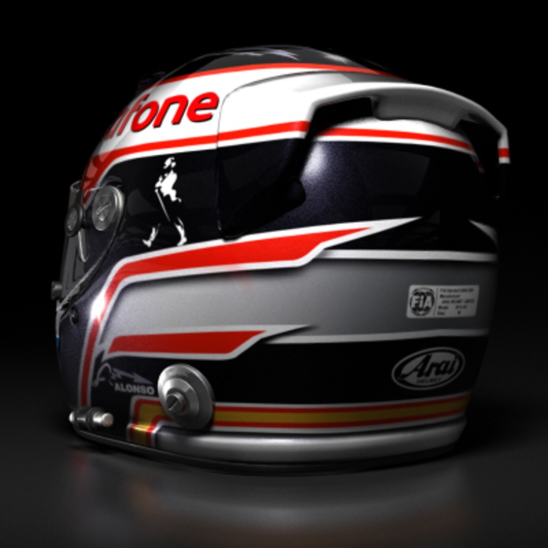 Fernando Alonso Helmet 3d Max