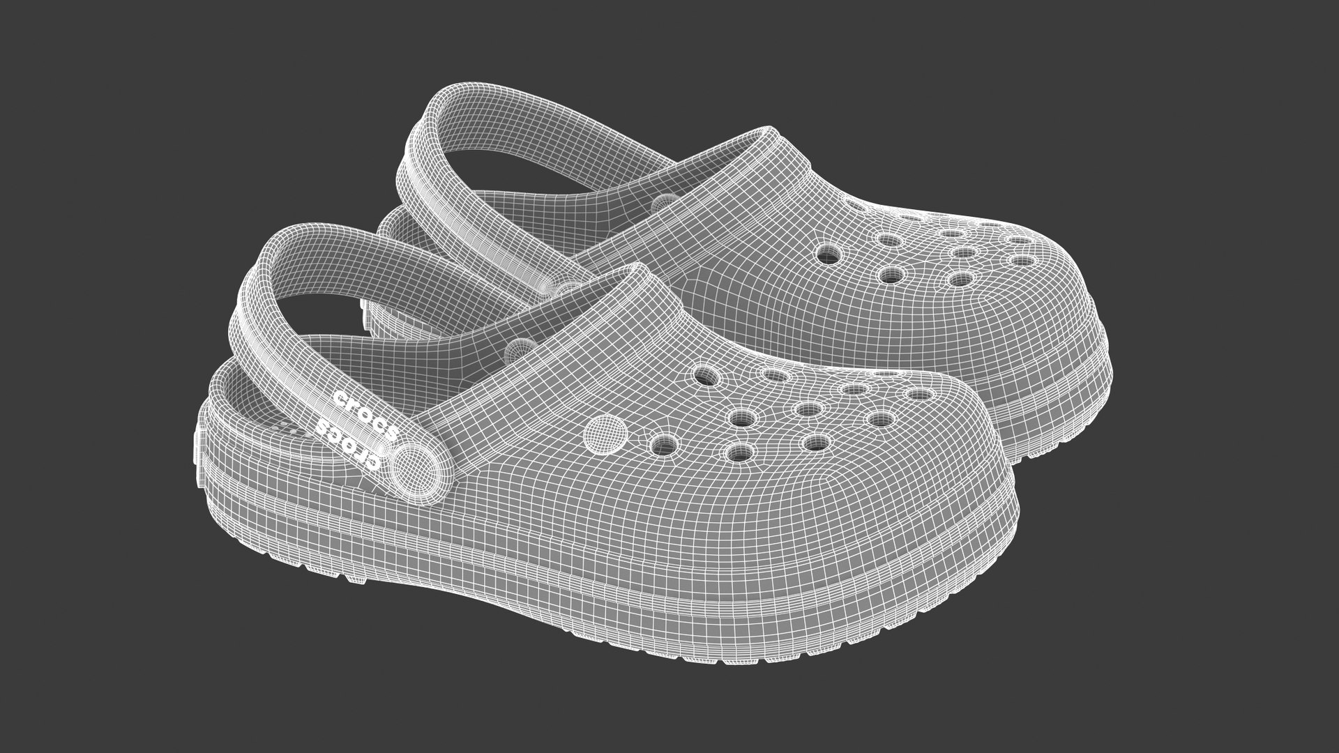 3D Model Crocs Crocband Green Ivy - TurboSquid 2416302