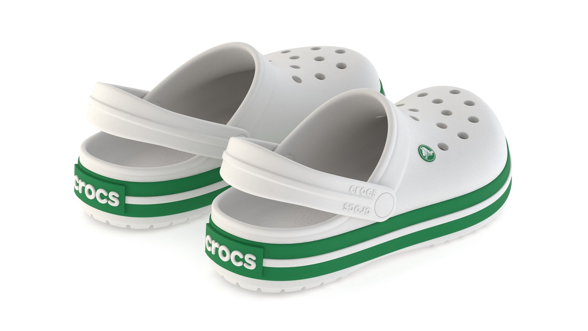 3D Model Crocs Crocband Green Ivy - TurboSquid 2416302