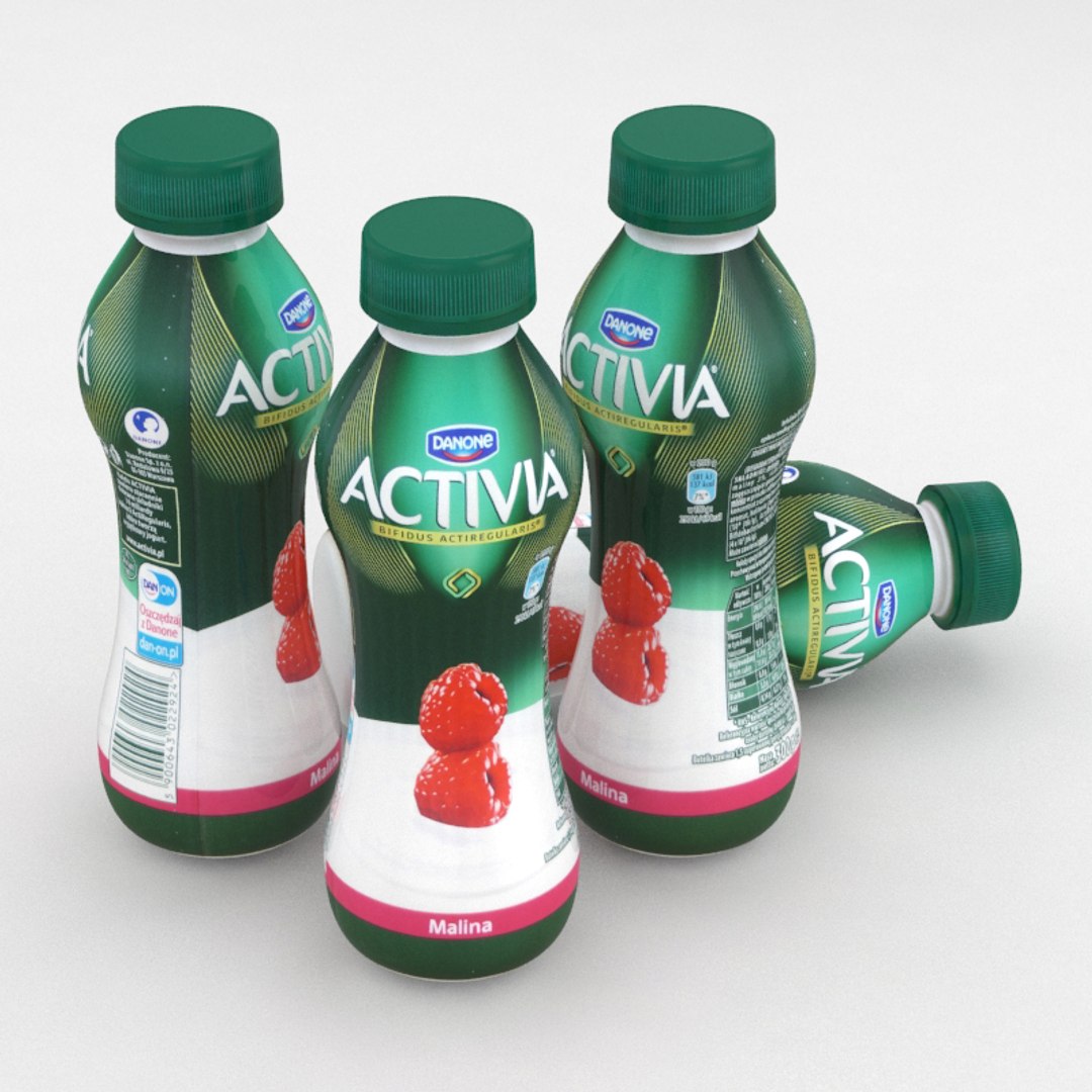3D Dairy Bottle Danone Activia - TurboSquid 1154770