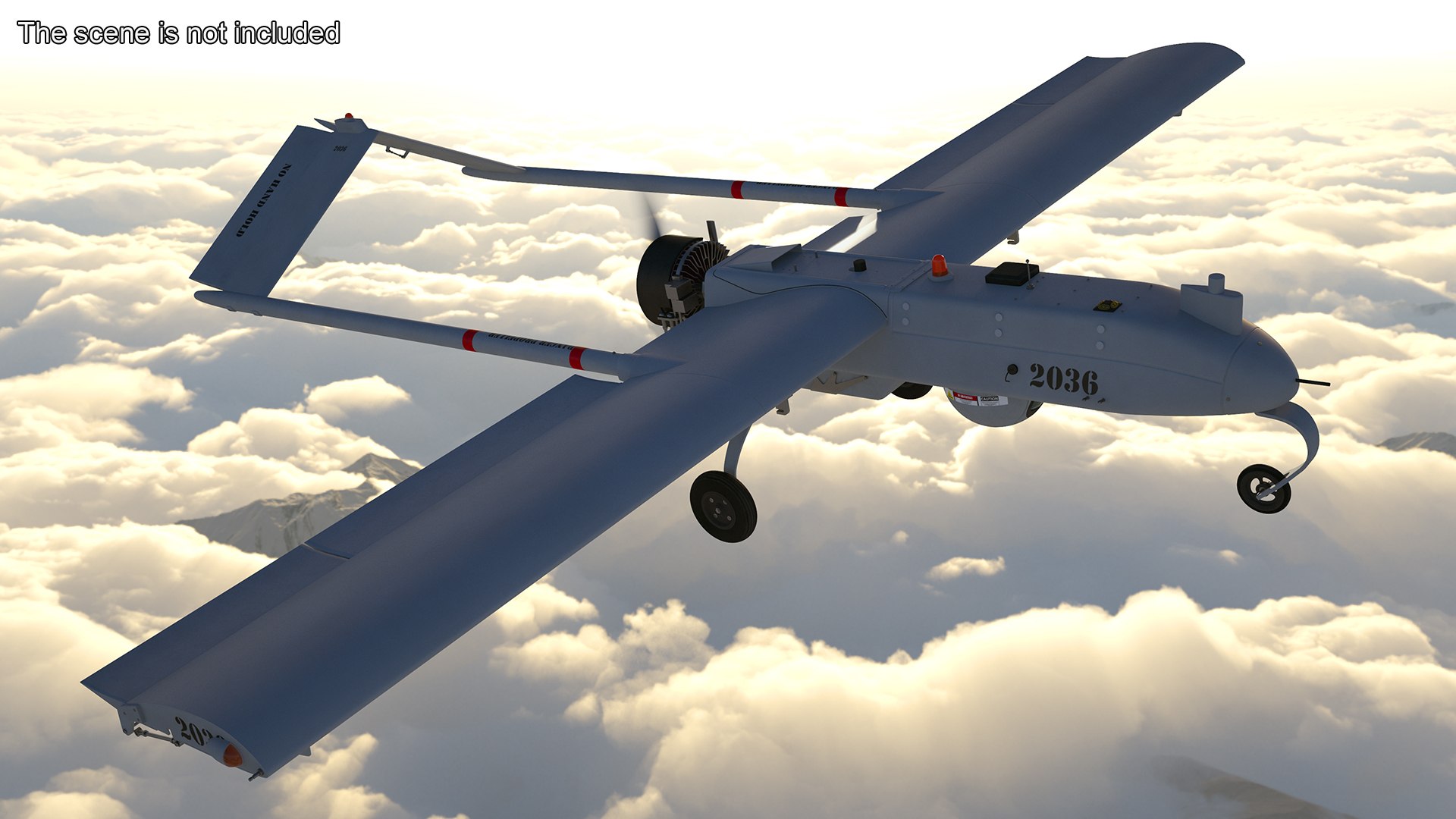 Unmanned Aerial Vehicle UAV Drone AAI RQ 7 Shadow Rigged For Maya 3D ...