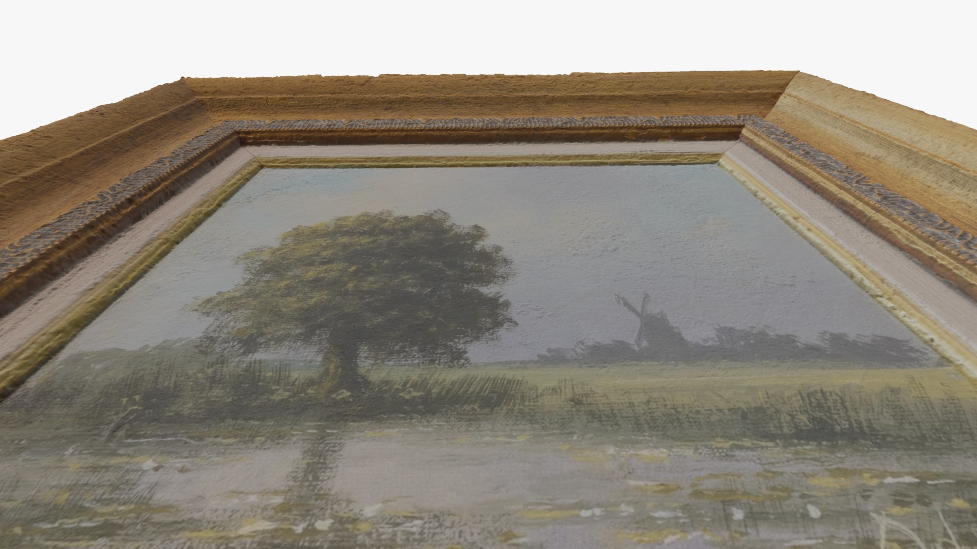 3D Scan Old Painting With Classic Gold Frame 4 3D Model - TurboSquid ...