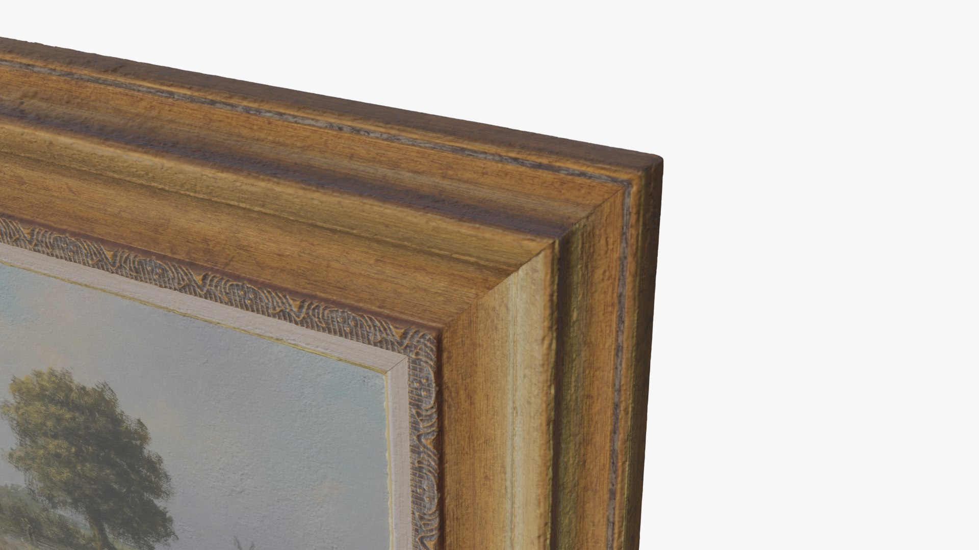 3D Scan Old Painting With Classic Gold Frame 4 3D Model - TurboSquid ...
