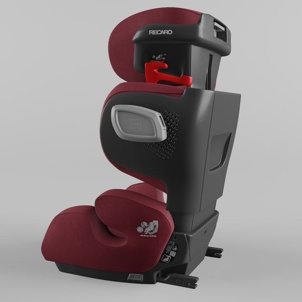 Recaro Mako Elite Children Car Seat Select Garnet Red 3D model ...