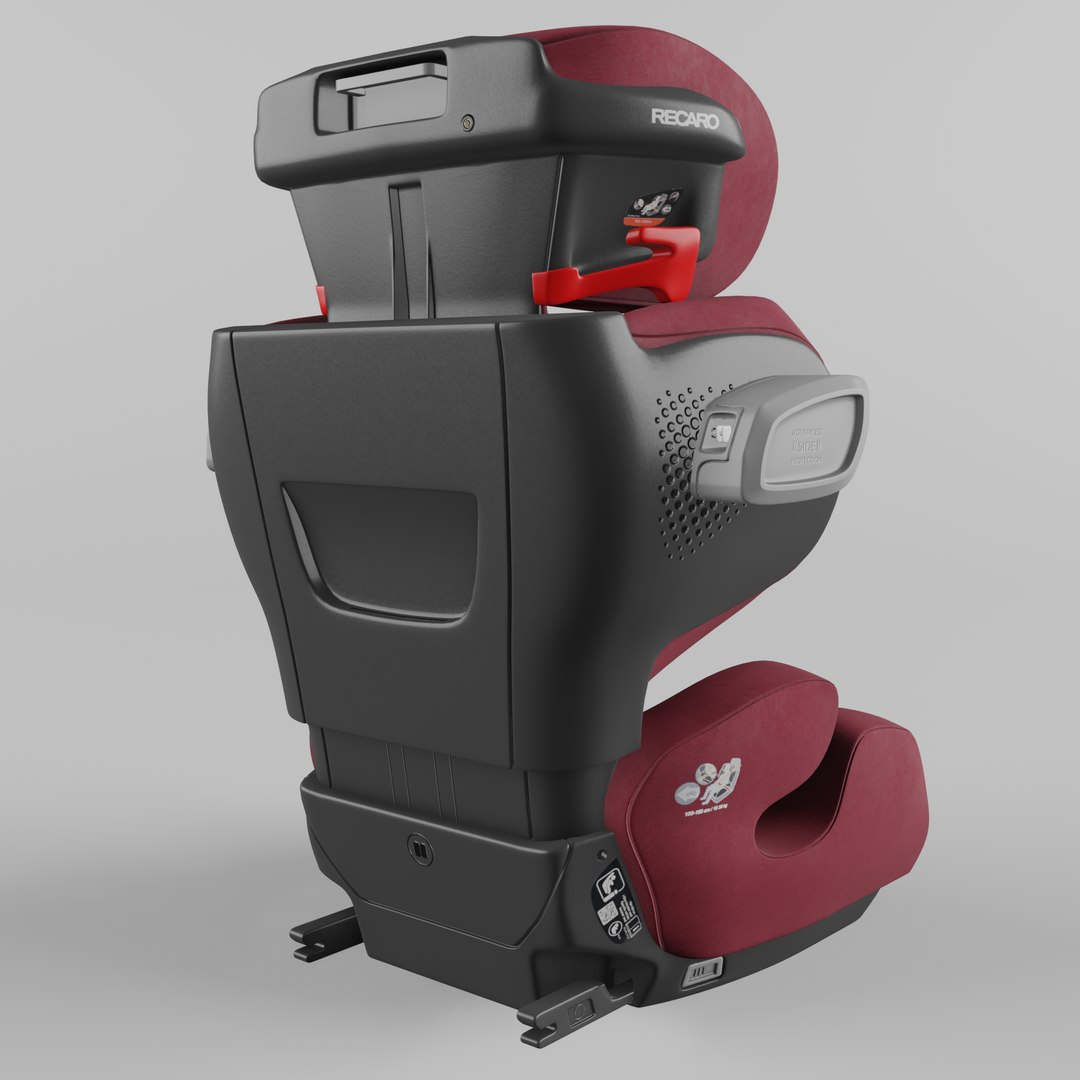 Recaro Mako Elite Children Car Seat Select Garnet Red 3D Model ...