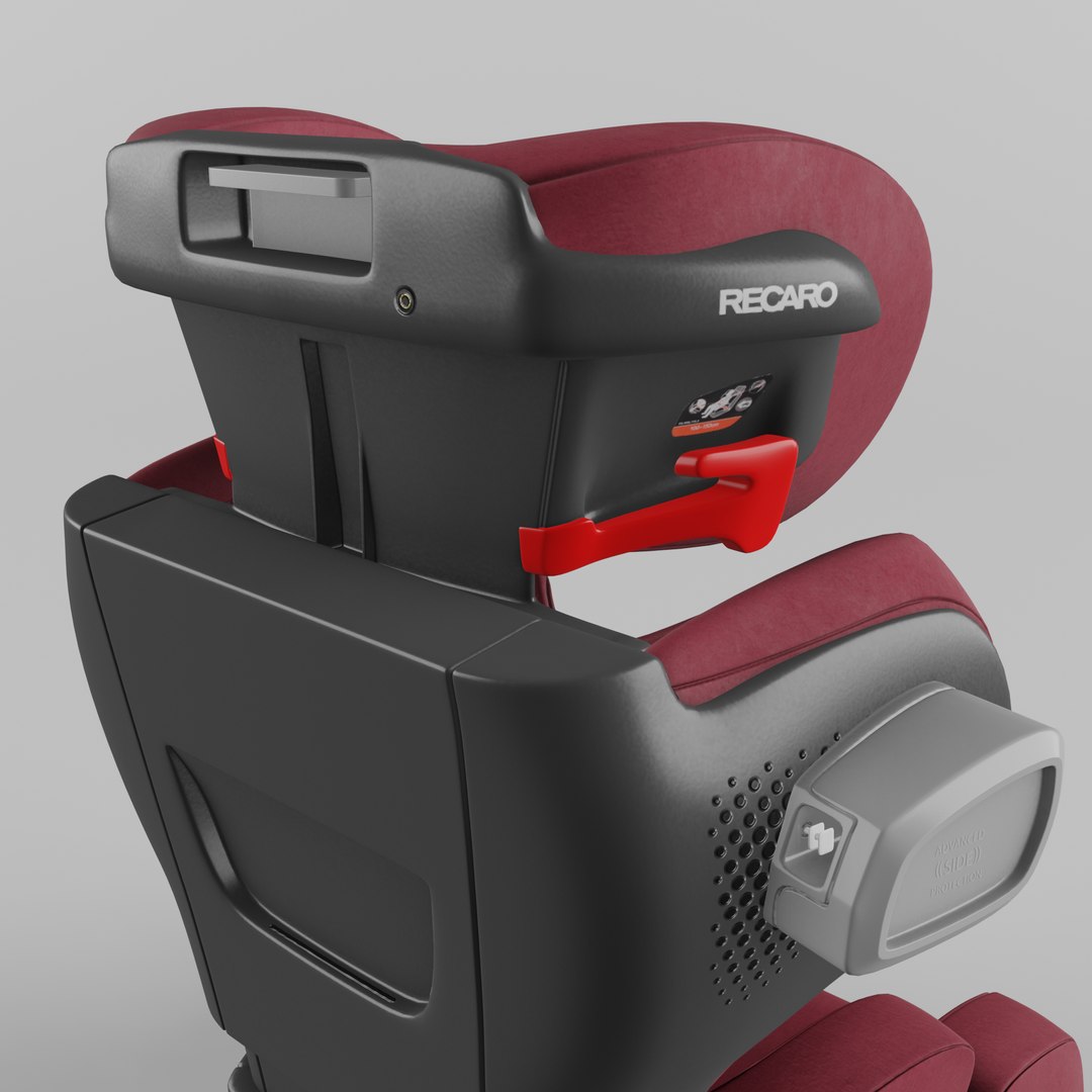 Recaro Mako Elite Children Car Seat Select Garnet Red 3D Model ...
