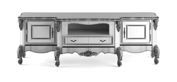 realistic tv table cavio 3d model