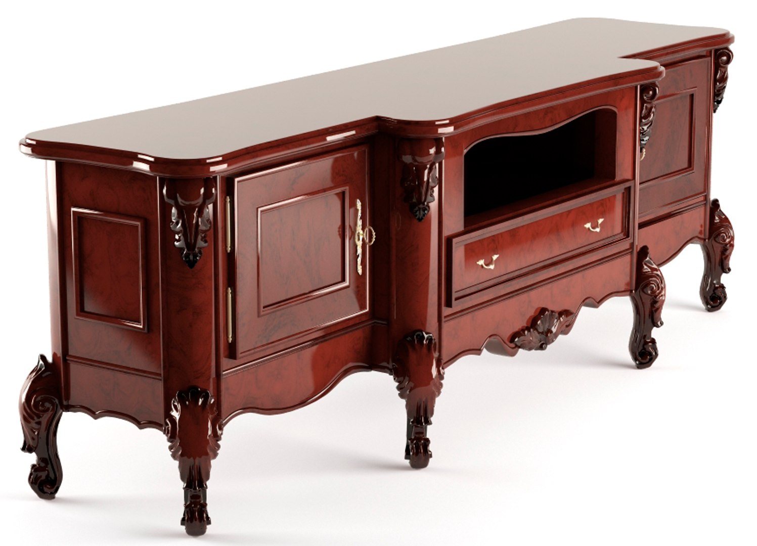 realistic tv table cavio 3d model