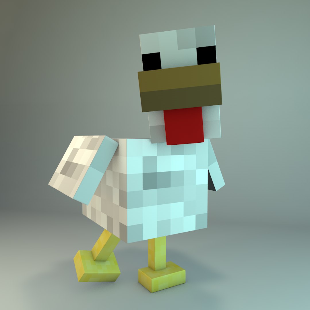 Minecraft Chicken 3D Model - TurboSquid 1557266