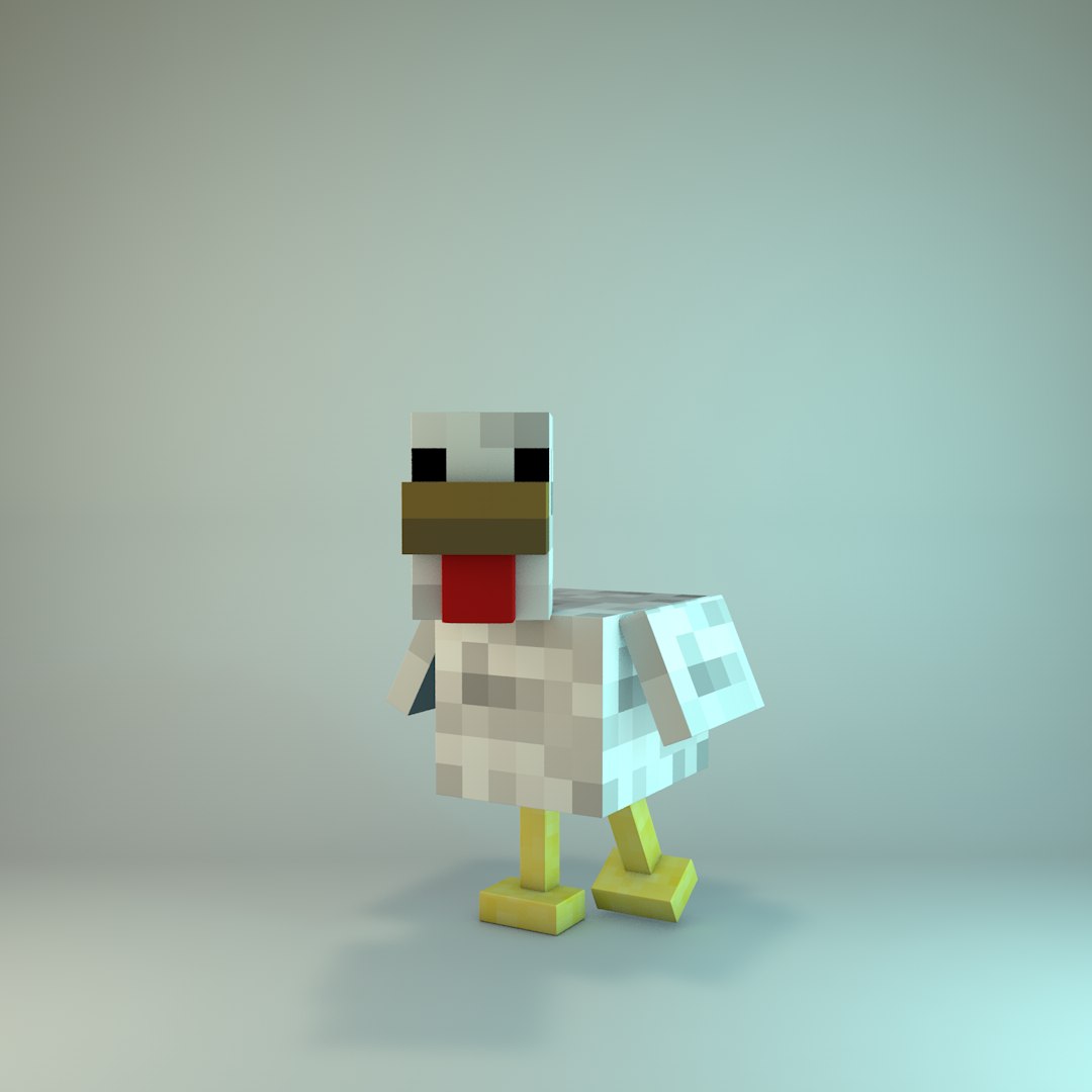 Minecraft Chicken 3D Model - TurboSquid 1557266