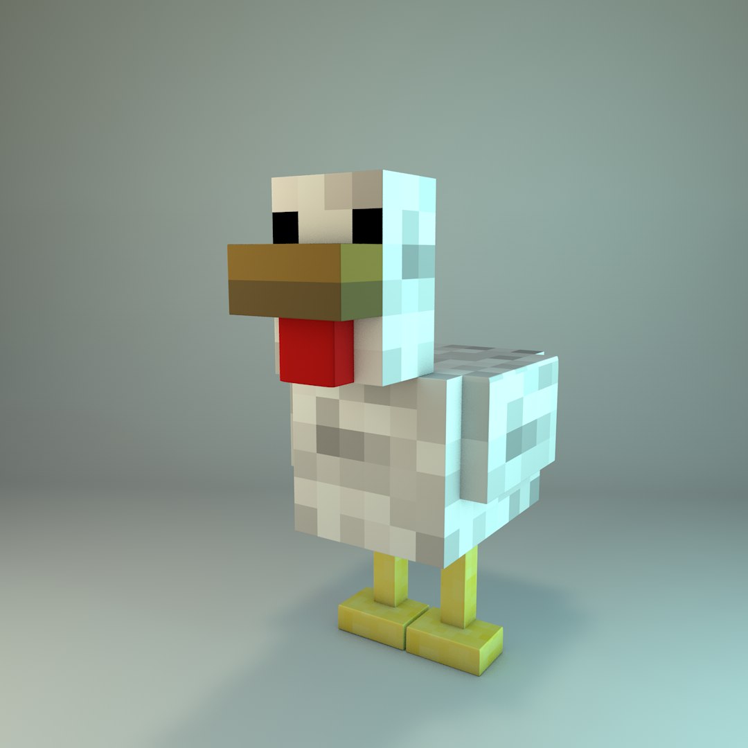 Minecraft Chicken 3D Model - TurboSquid 1557266
