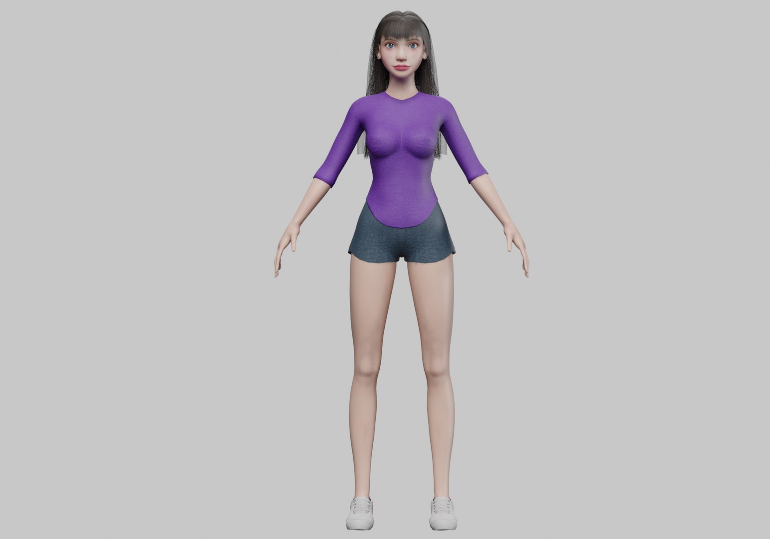 3D Cute Standard Woman V28971 - TurboSquid 2265579