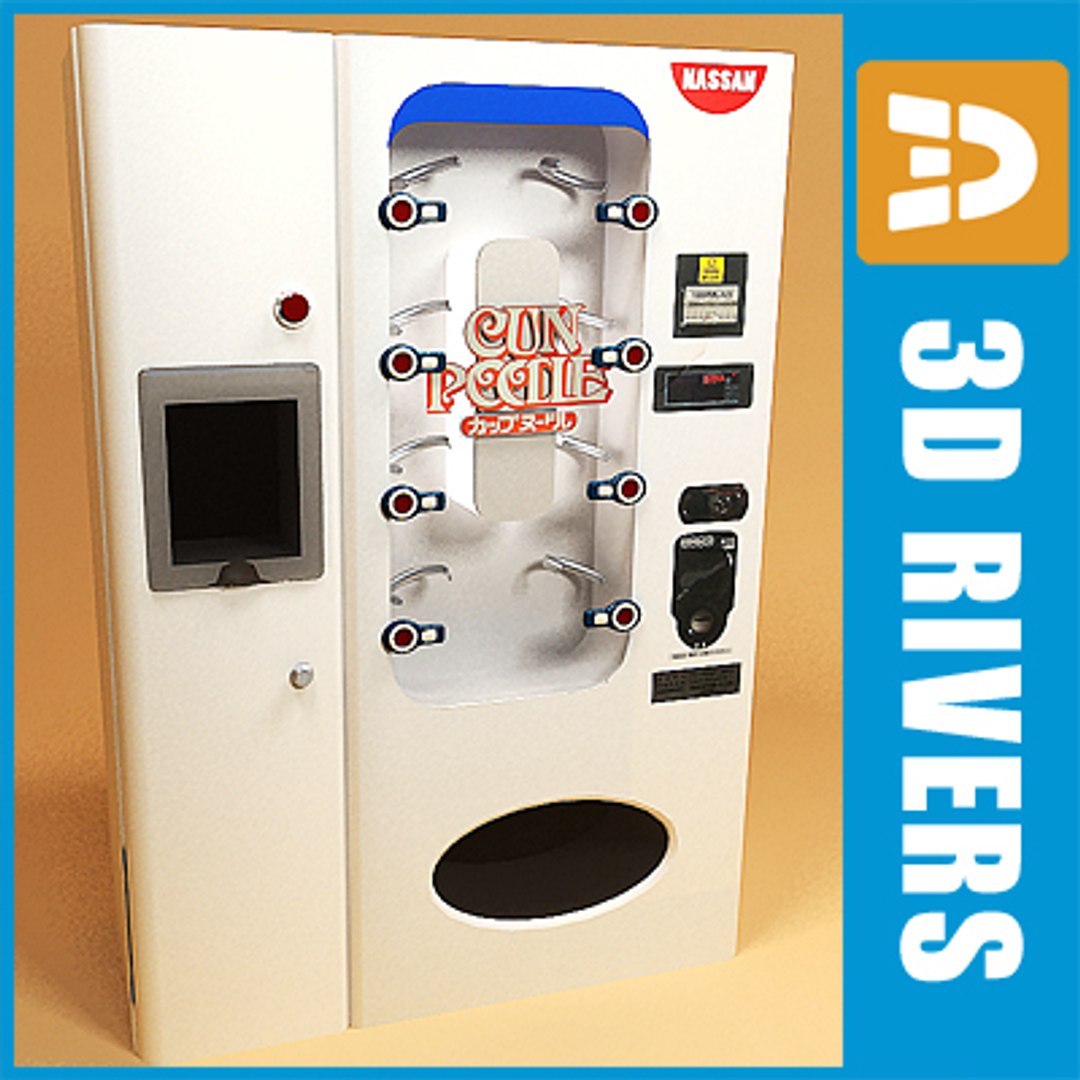 Cup Noodle Vending Machine 3d Model
