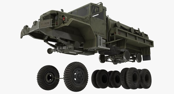 army fuel tank truck 3d model